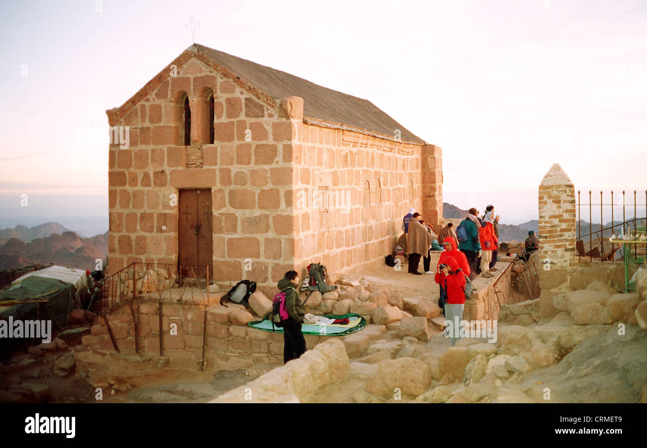 Chapel on Mount Sinai, Egypt Stock Photo - Alamy