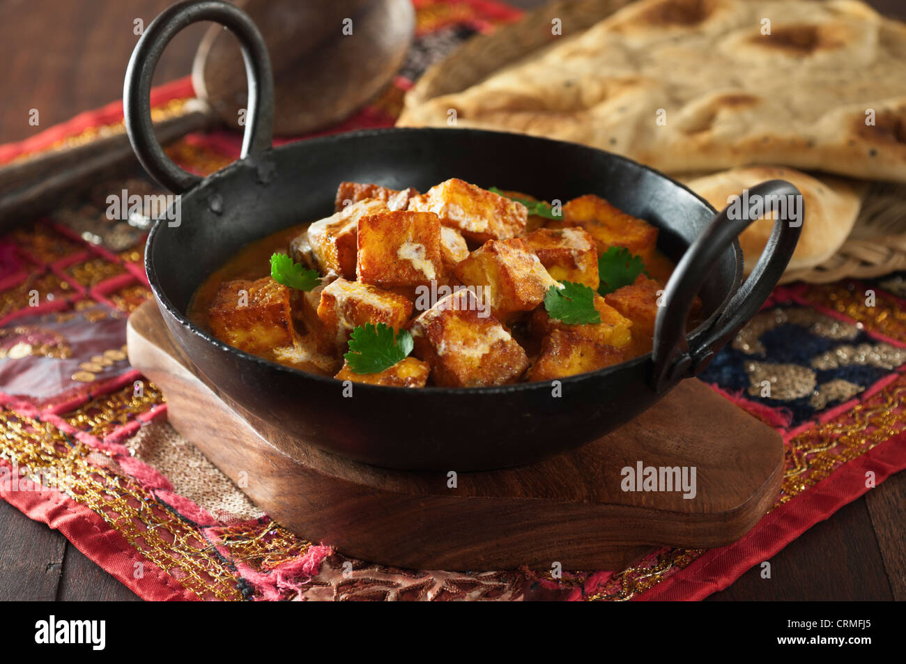 Paneer tikka masala Indian Tandoori grilled cheese vegetarian dish ...