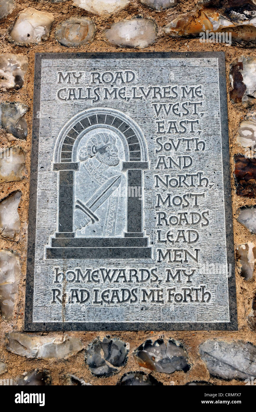Norwich Castle Gardens - poetic plaques, Norwich, Norfolk, UK Stock ...