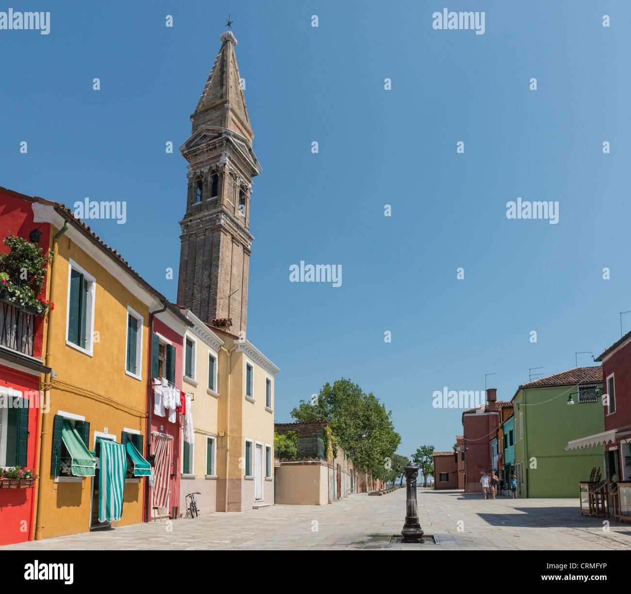 Burano island Venice Lagoon famous for colourful painted buildings and ...