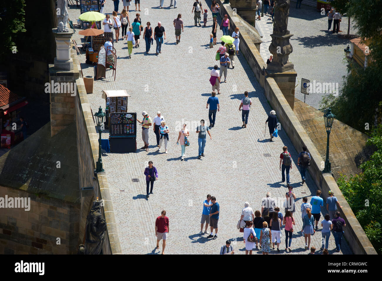 Tourists at Charles Bridge, Prague, Czech Republic Stock Photo - Alamy
