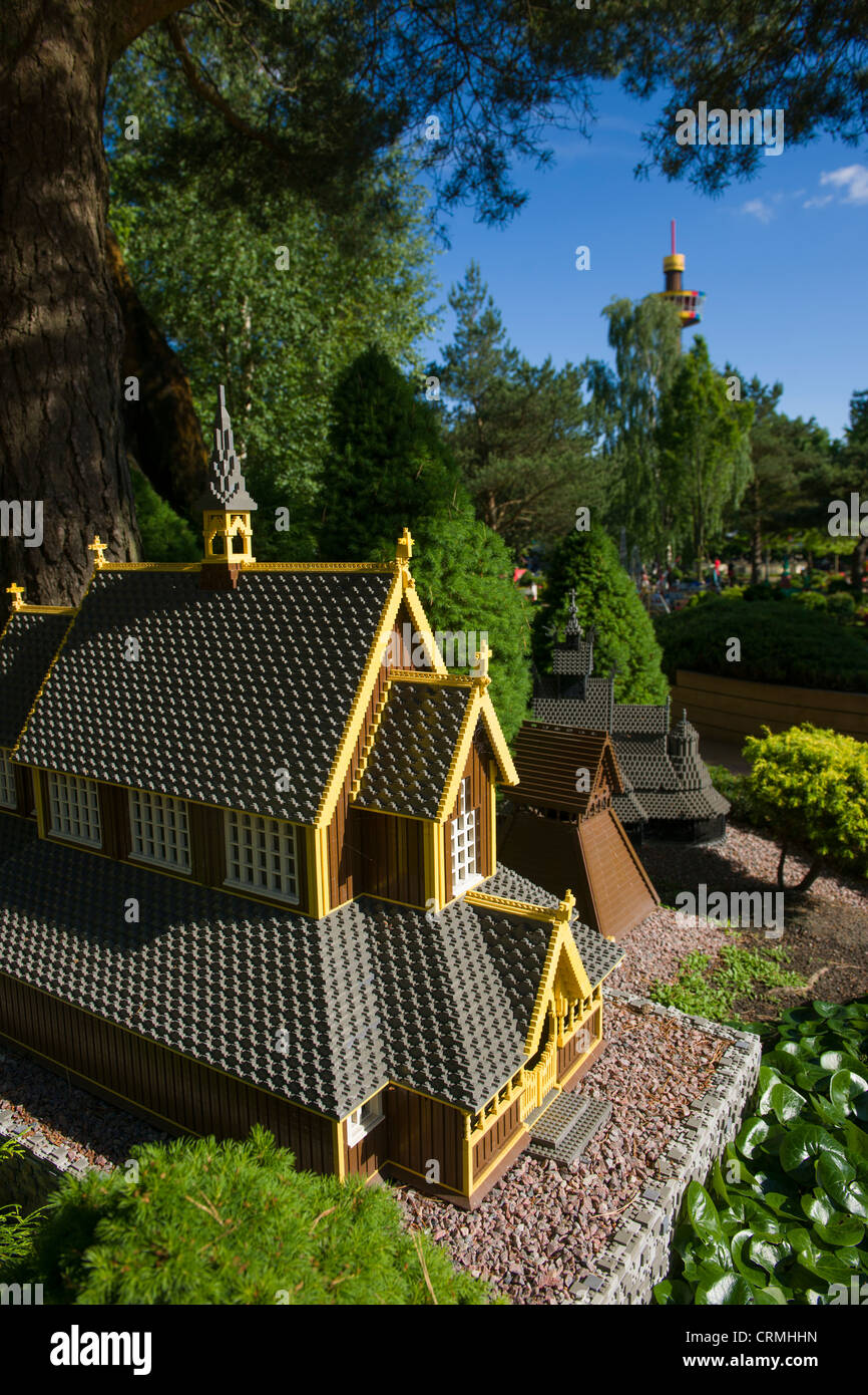 Lego church at Miniland, Legoland, Billund, Denmark Stock Photo - Alamy