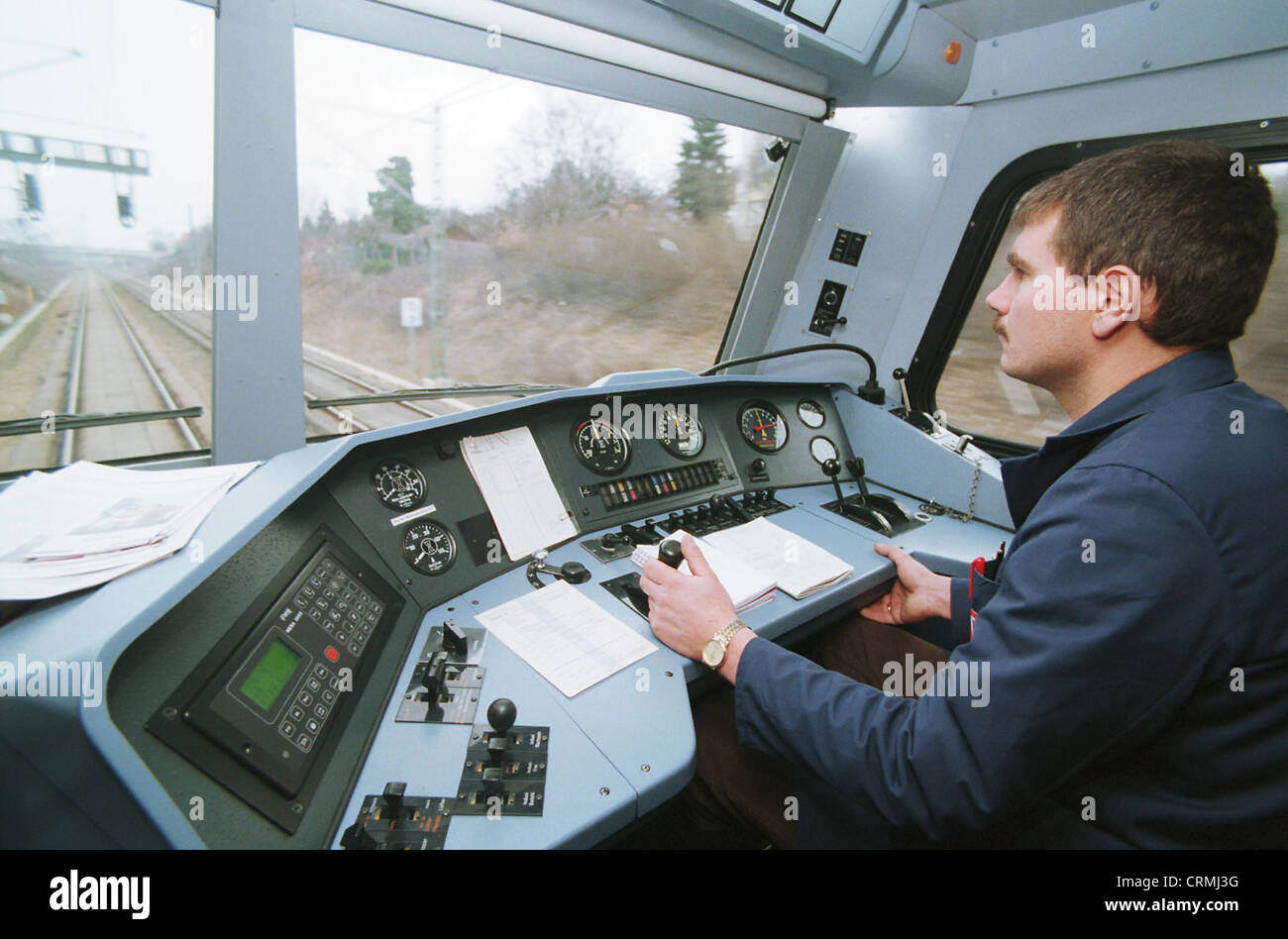 Train engineers track hi-res stock photography and images - Alamy