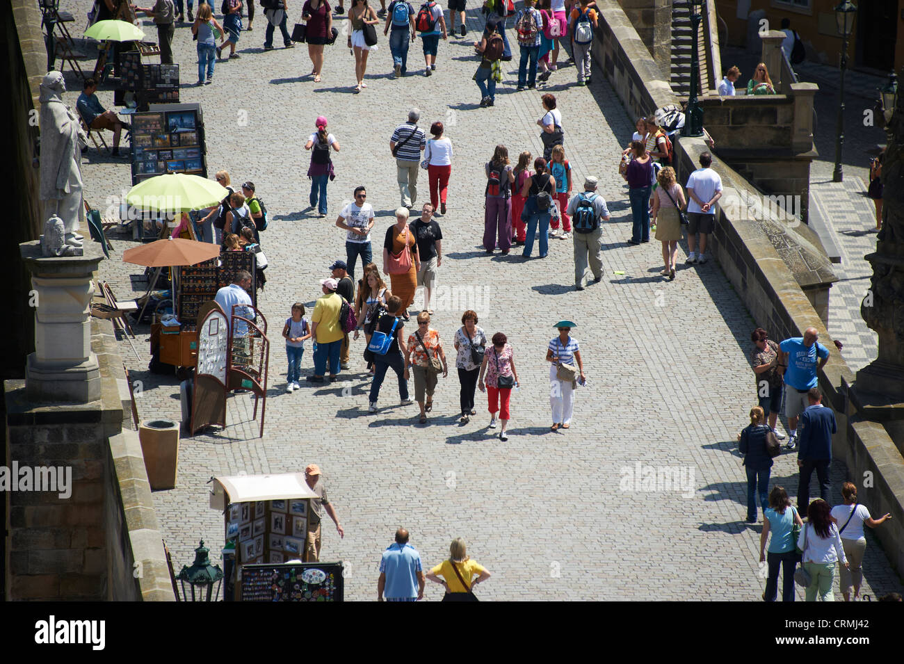 Tourists at Charles Bridge, Prague, Czech Republic Stock Photo - Alamy