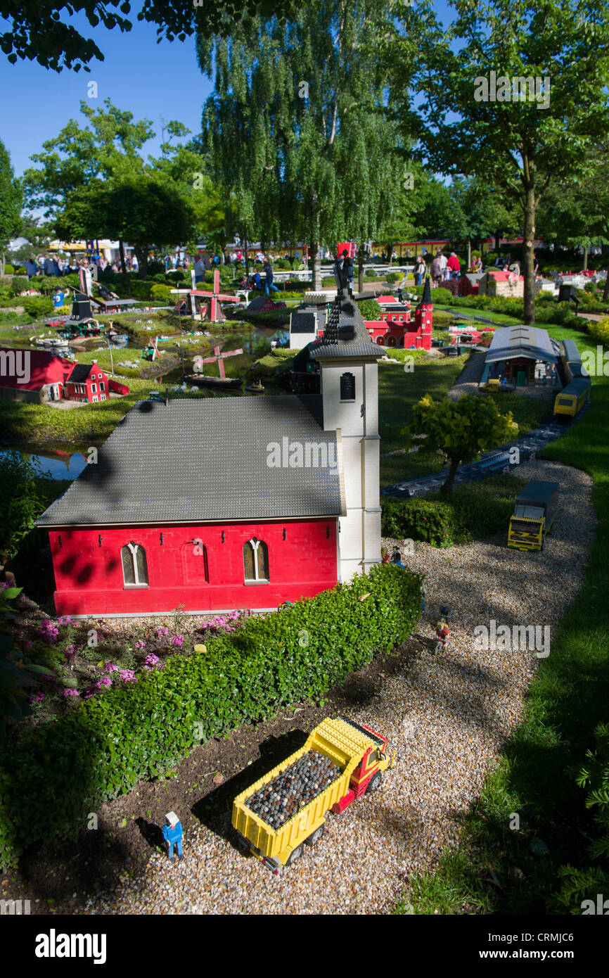 Red Lego church at Miniland, Legoland, Billund, Denmark Stock Photo - Alamy