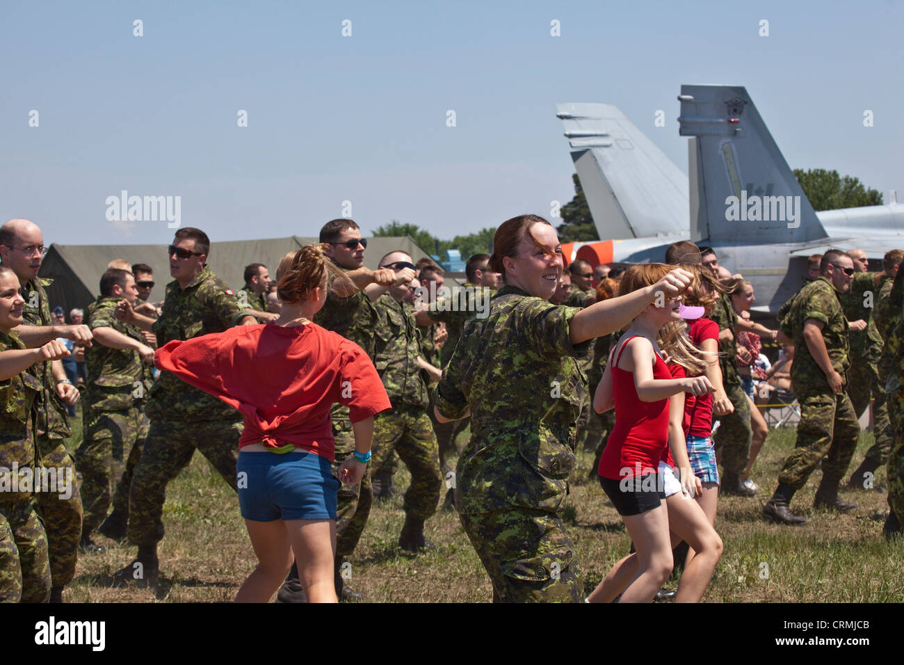 Canadian;Canada;Armed Forces at Morning Exercise and gymnastics work ...