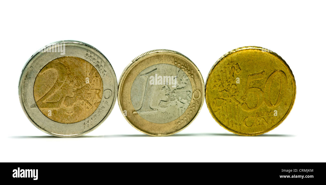 Three two euro coins hi-res stock photography and images - Alamy