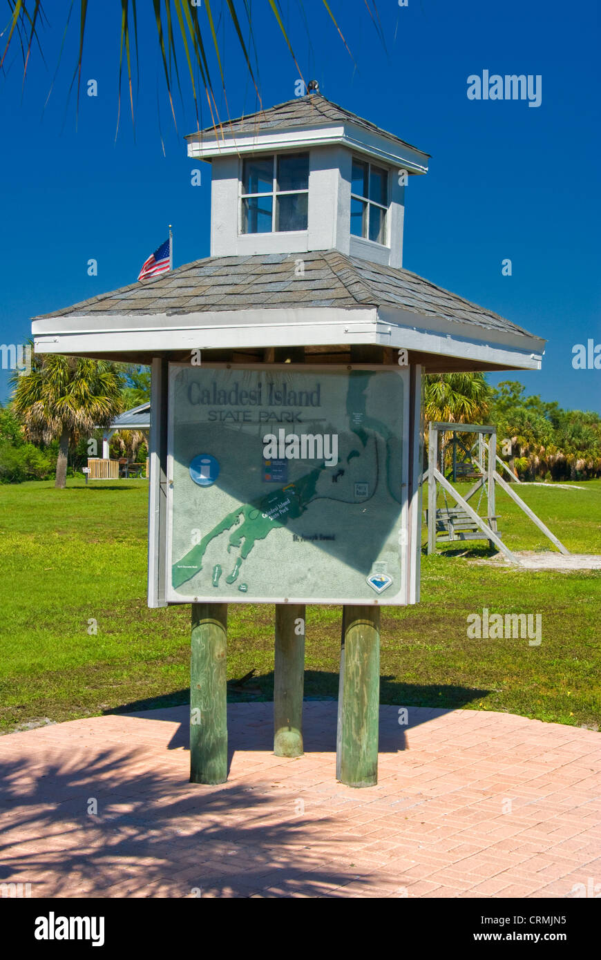 Welcome sign to Caladesi Island, Dunedin, Florida Stock Photo - Alamy