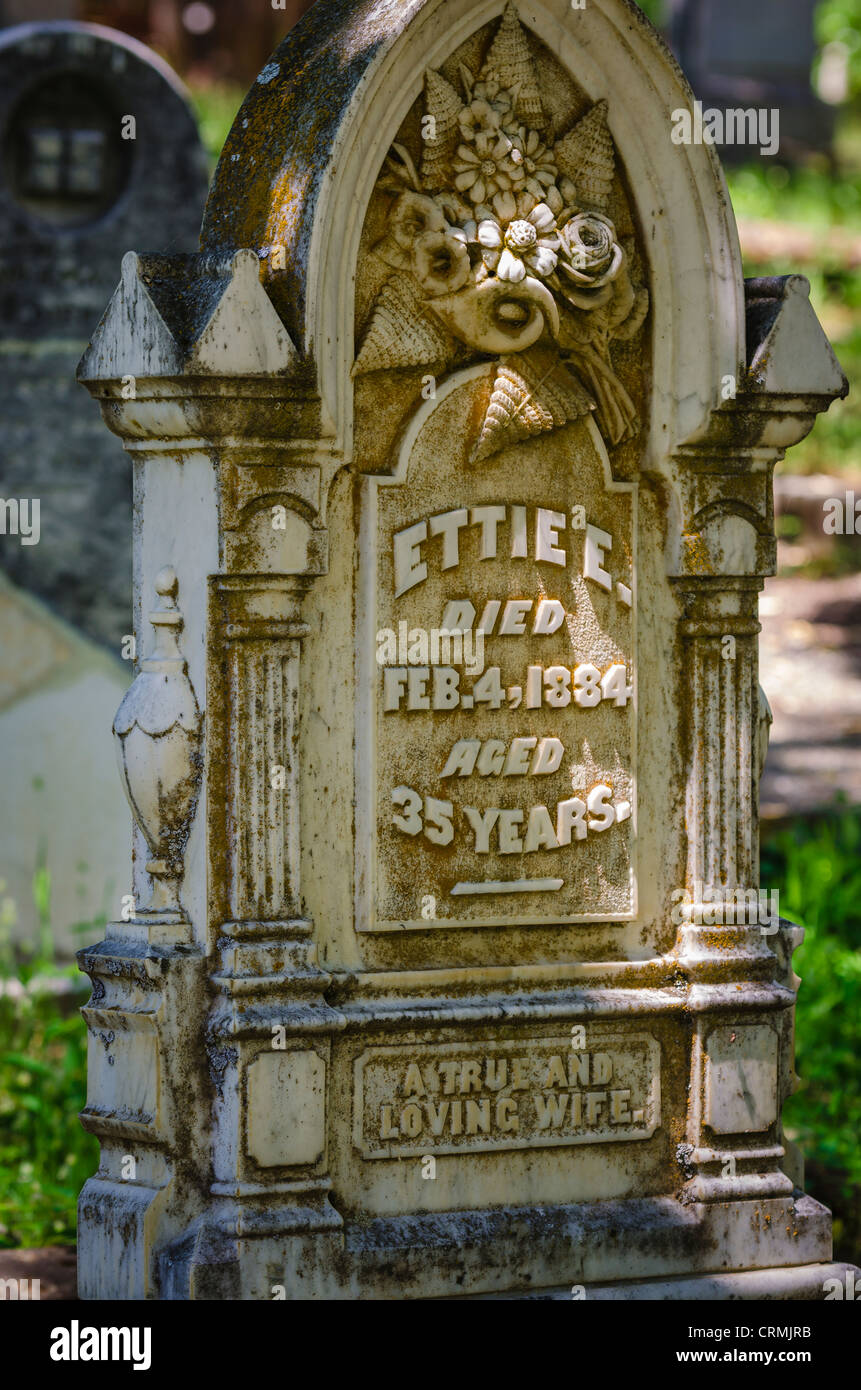 Tombstones in the Jacksonville Cemetery, Jacksonville, Oregon USA Stock ...