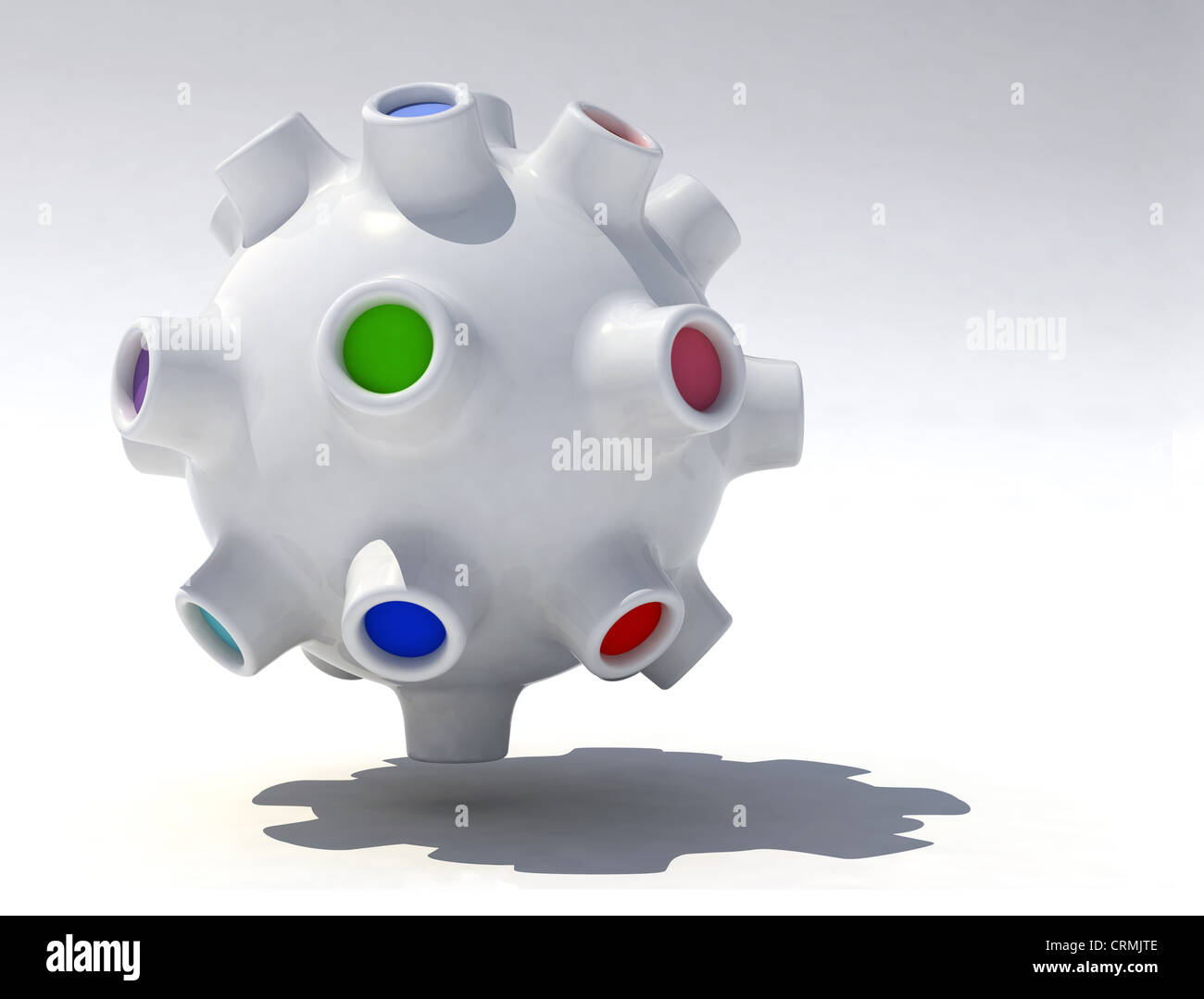Fantastic Three Dimensional Object Like A Planet A Virus A Ufo Stock