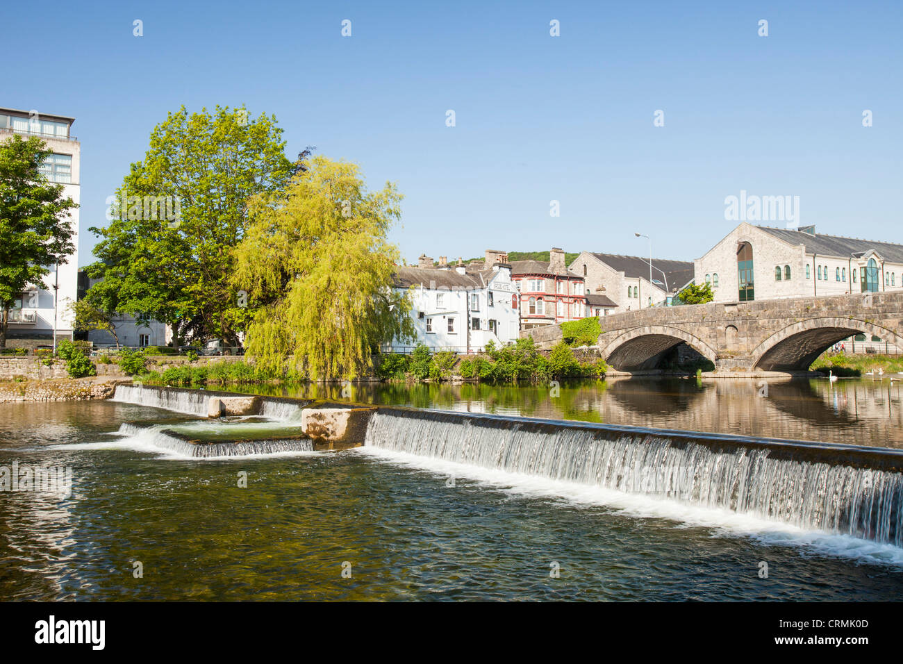 Water weir with fish ladder hi-res stock photography and images - Alamy