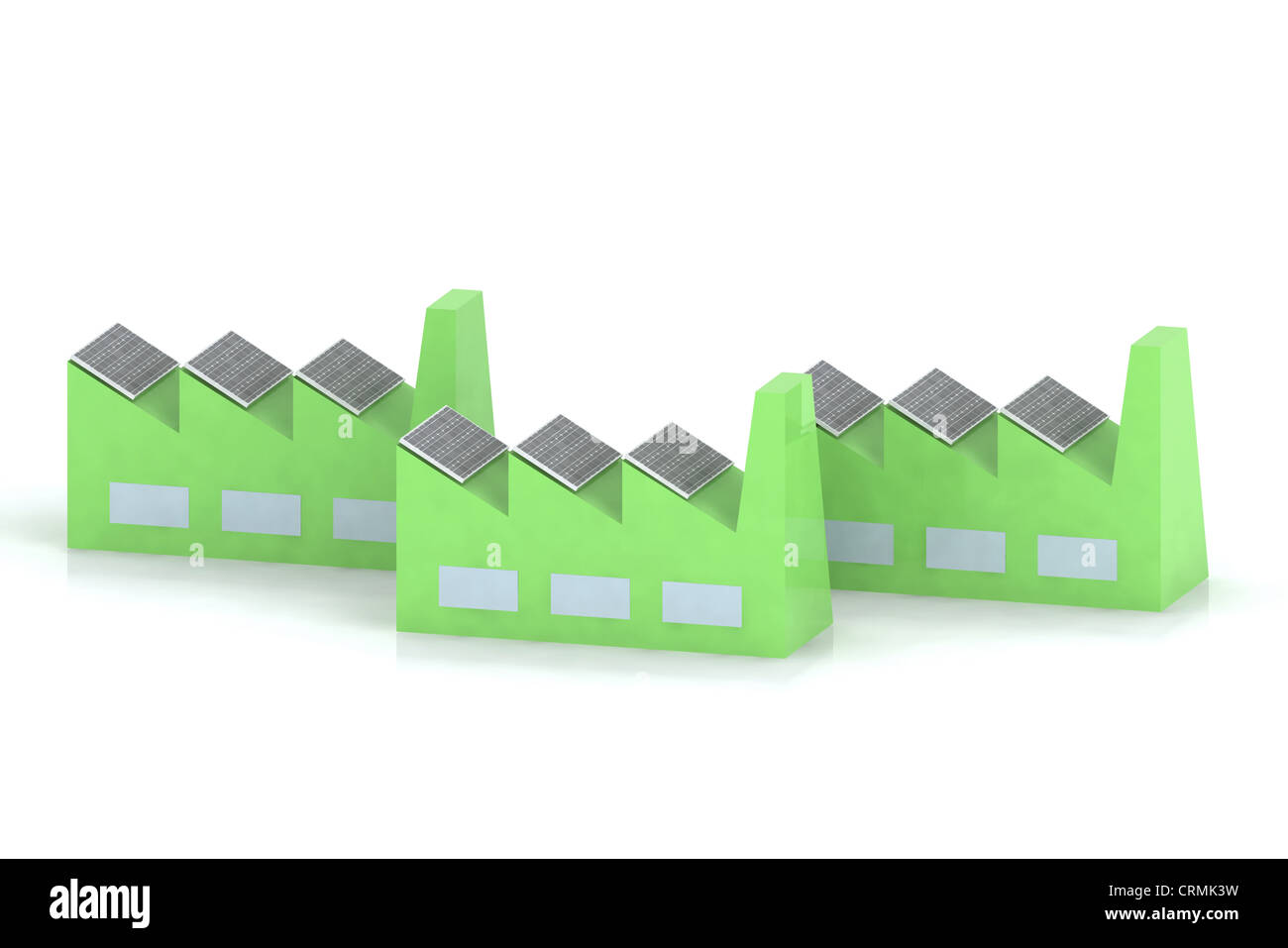 green factory with solar panels Stock Photo - Alamy