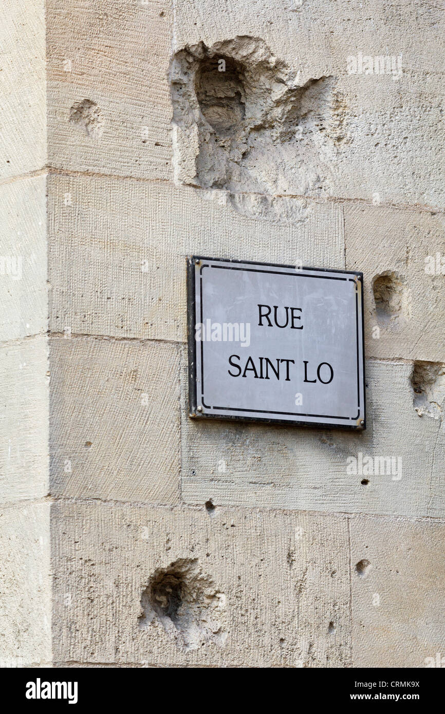 WW2 shell holes in Palais de Justice, Rouen, Normandy, France Stock ...