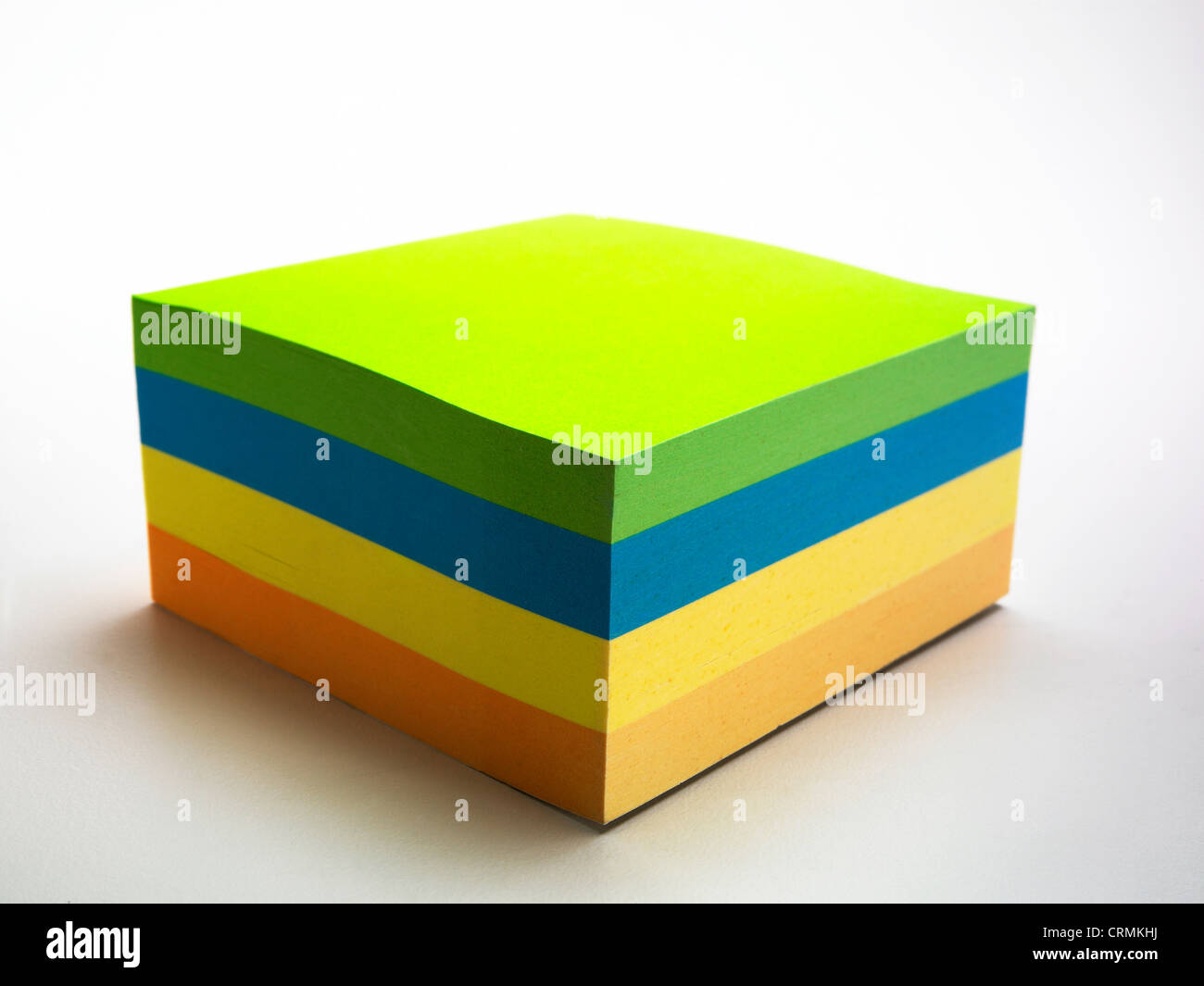 A block of coloured sticky notes Stock Photo - Alamy