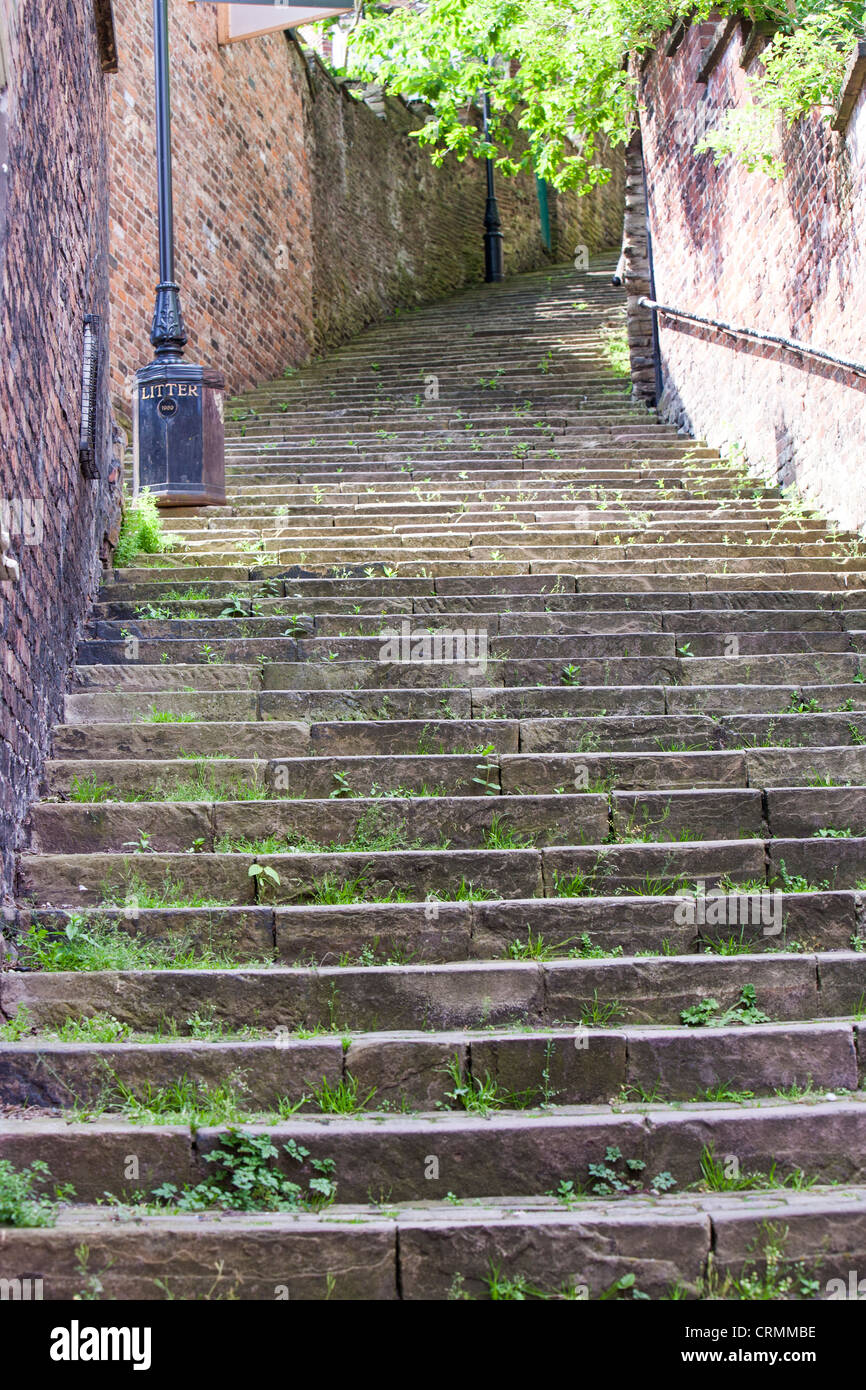 The famous 108 steps in Macclesfield, Cheshire, UK Stock Photo - Alamy