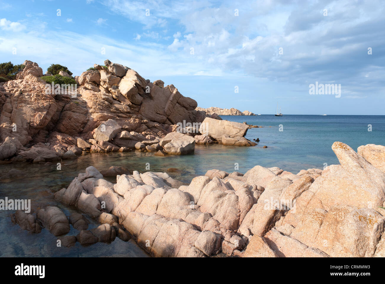 Overview of granite rocks in Porto Massimo La Maddalena Sardinia Italy ...
