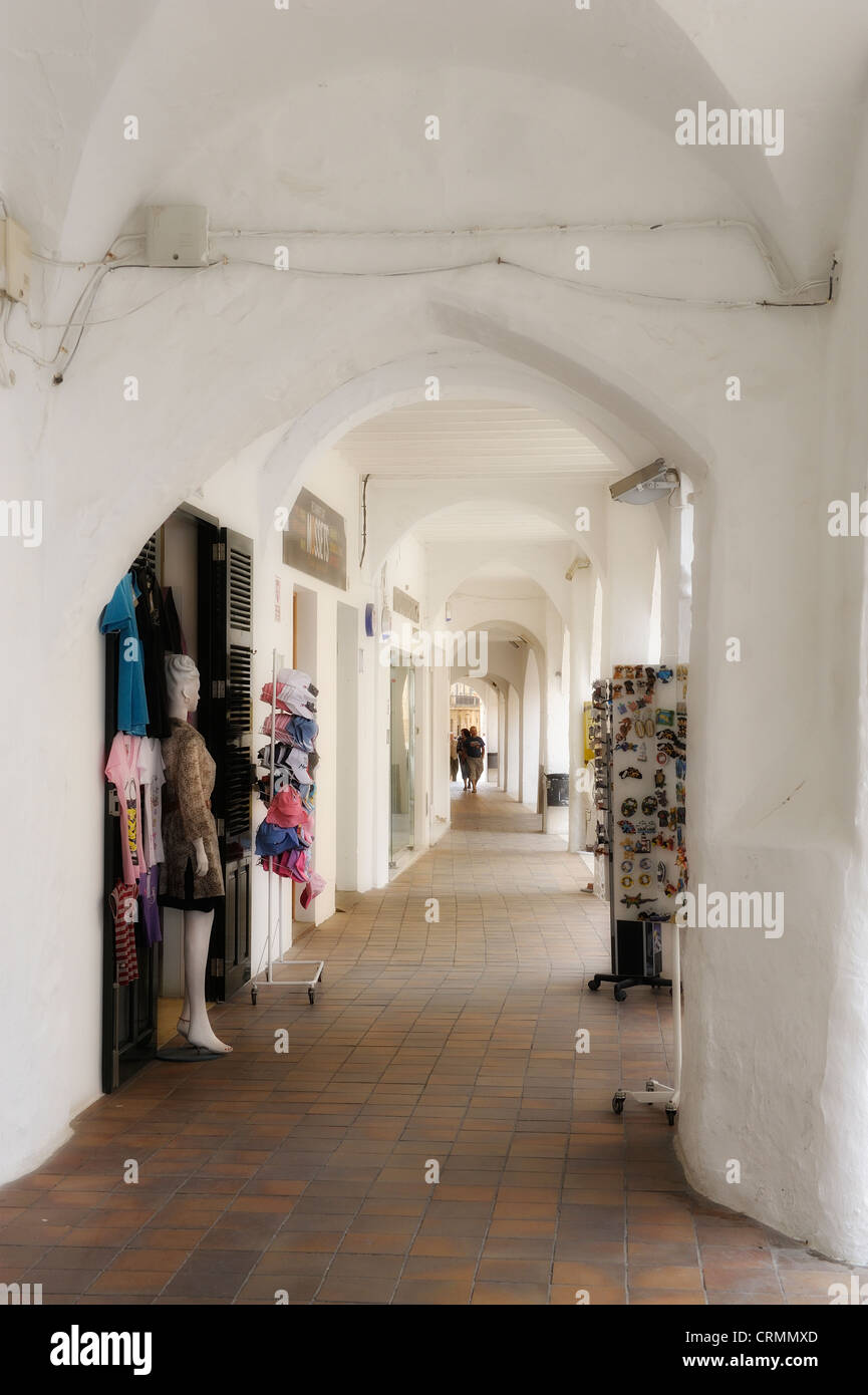 shopping arcade Ciutadella menorca balearic islands spain Stock Photo ...