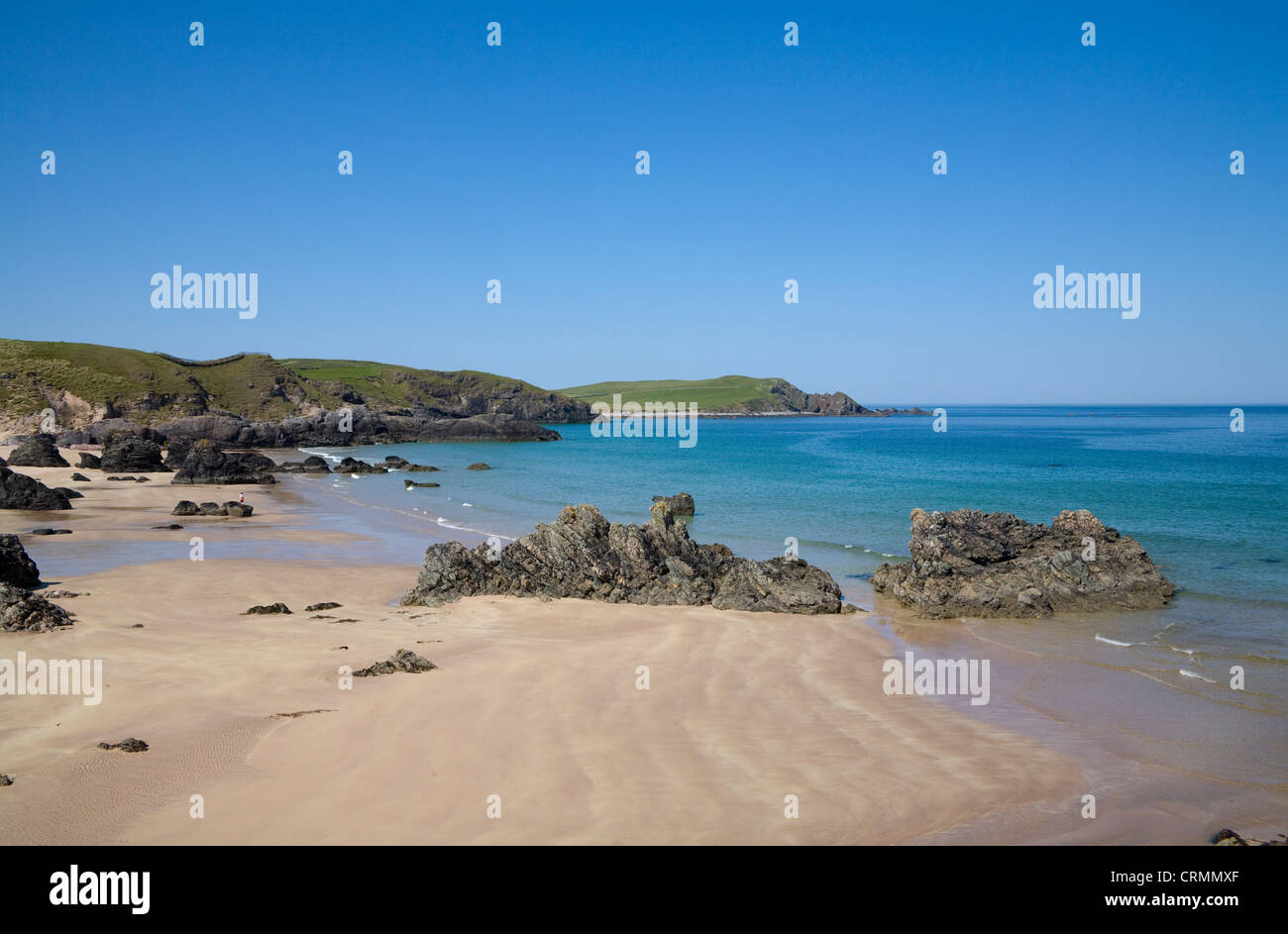 Sango Bay Durness Sutherland Scotland May Lovely sandy beach covered in ...