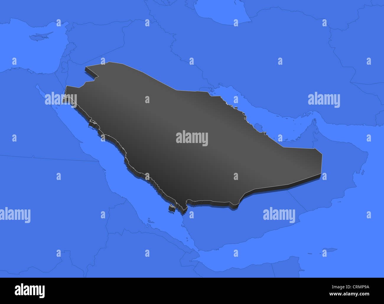 Political map of Saudi Arabia with the several provinces Stock Photo ...