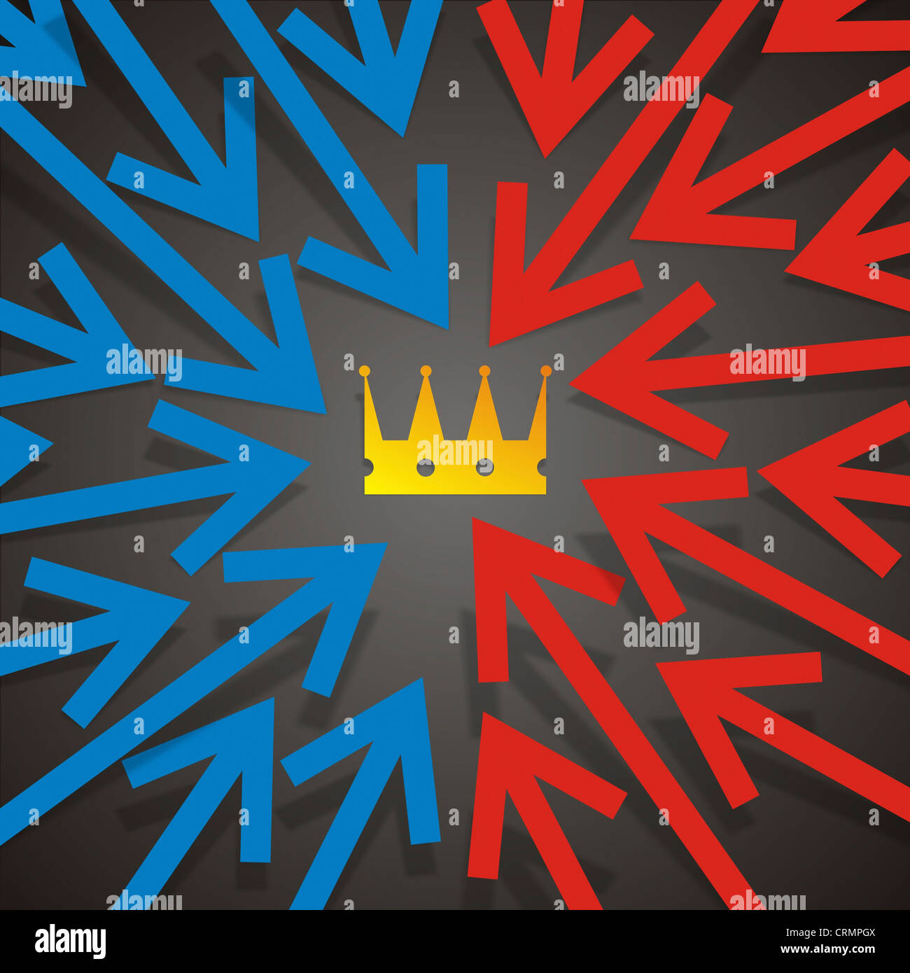 Crown and arrows hi-res stock photography and images - Alamy