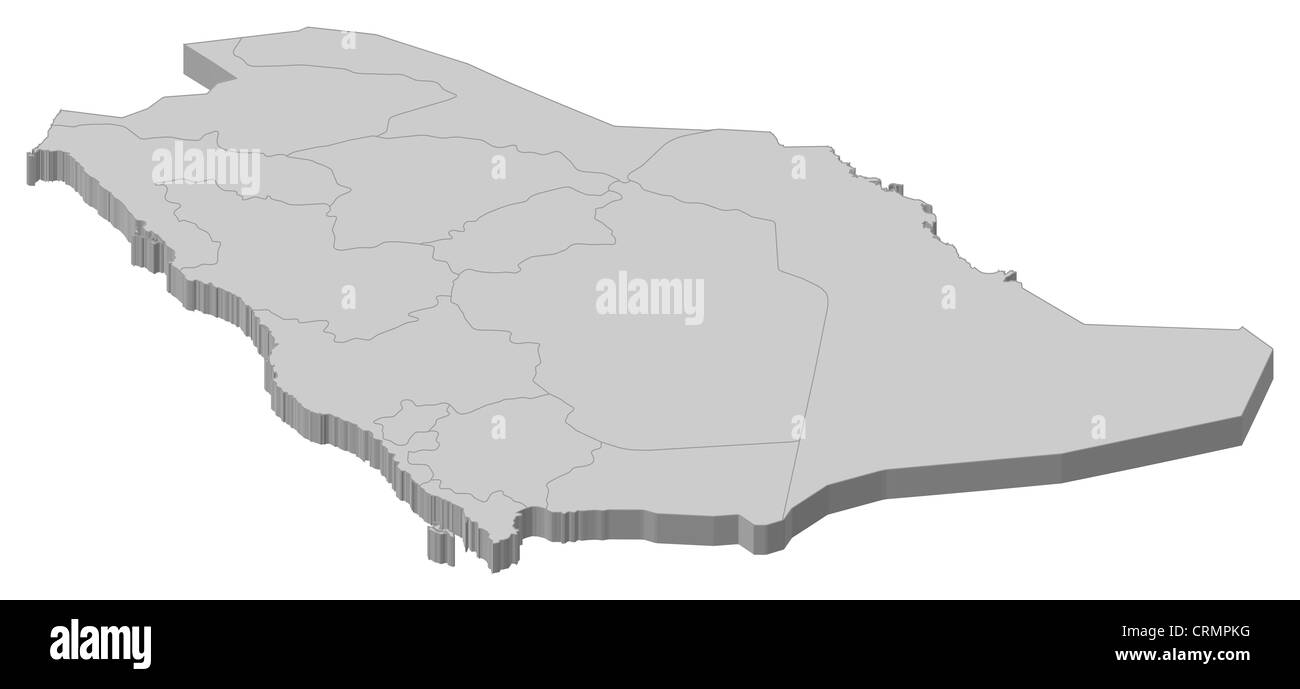 Political map of Saudi Arabia with the several provinces Stock Photo ...