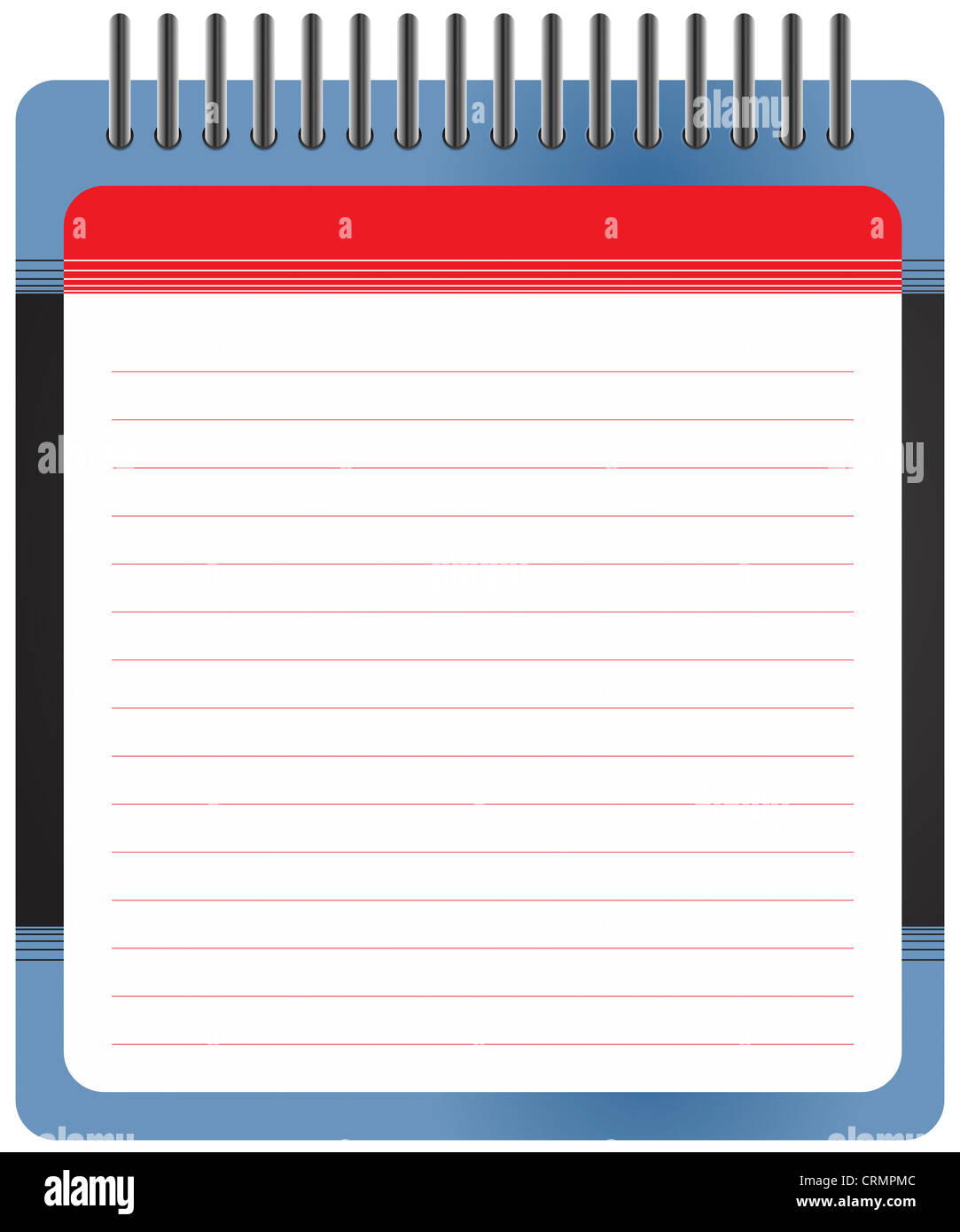 Illustration of isolated blank white notepad Stock Photo - Alamy