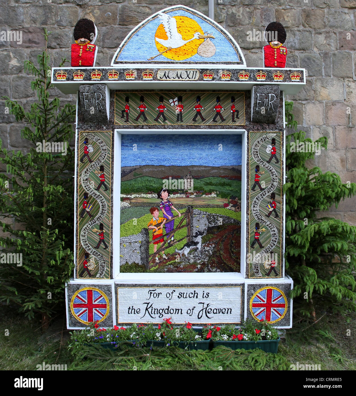 Traditional derbyshire well dressing display hi-res stock photography ...