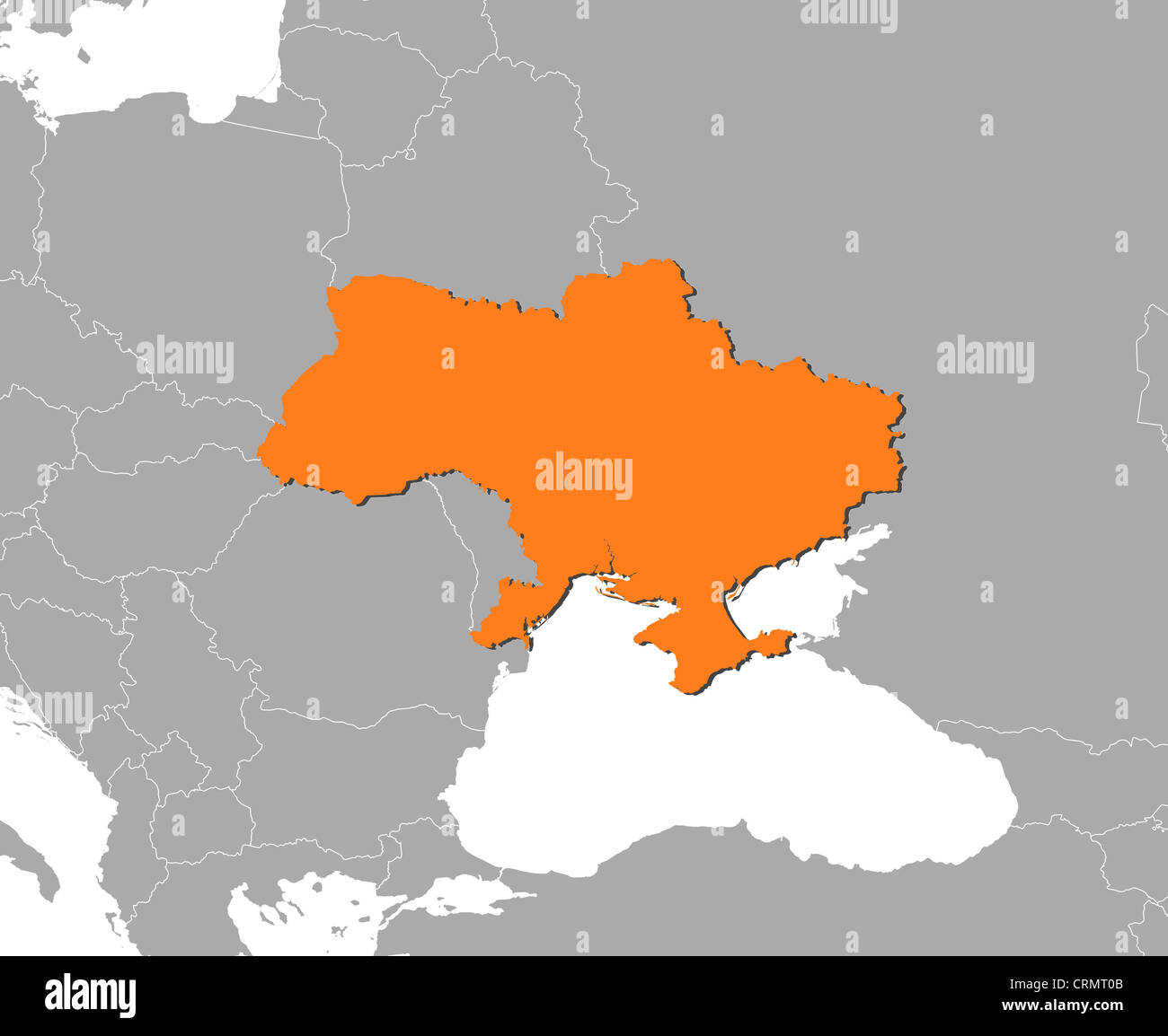 Political map of Ukraine with the several oblasts Stock Photo - Alamy