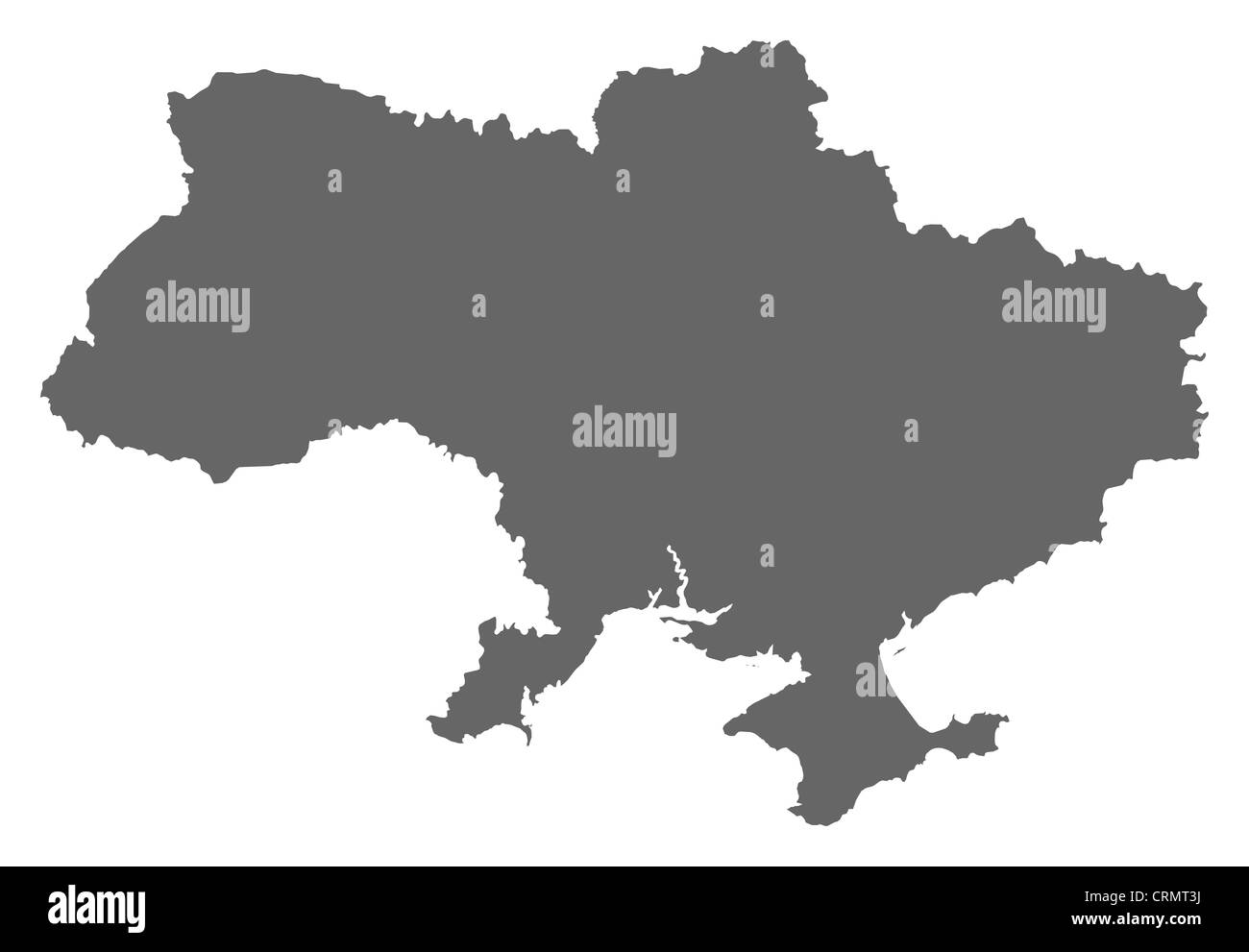 Political map of Ukraine with the several oblasts Stock Photo - Alamy
