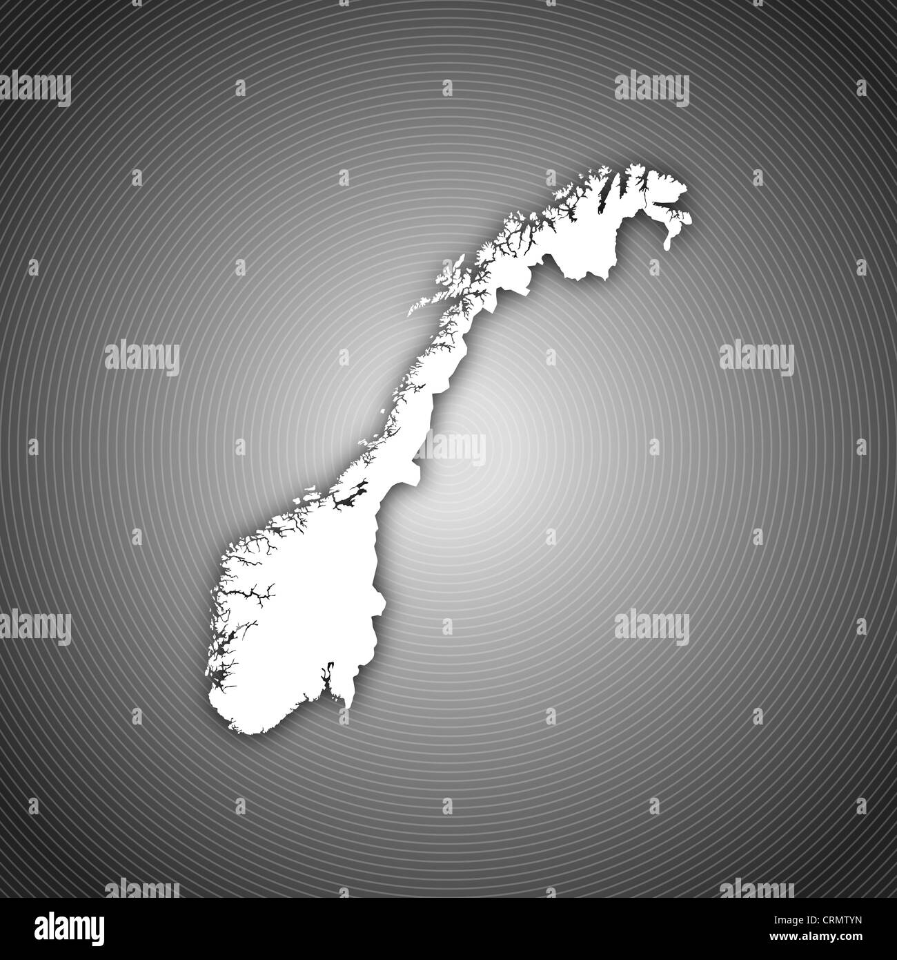 Political map of Norway with the several counties Stock Photo - Alamy