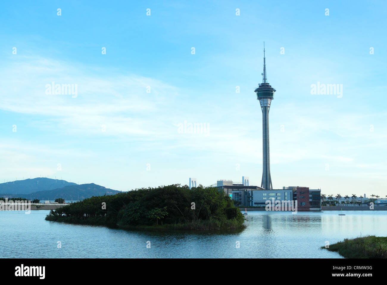 Urban landscape of Macau with famous traveling tower Stock Photo - Alamy
