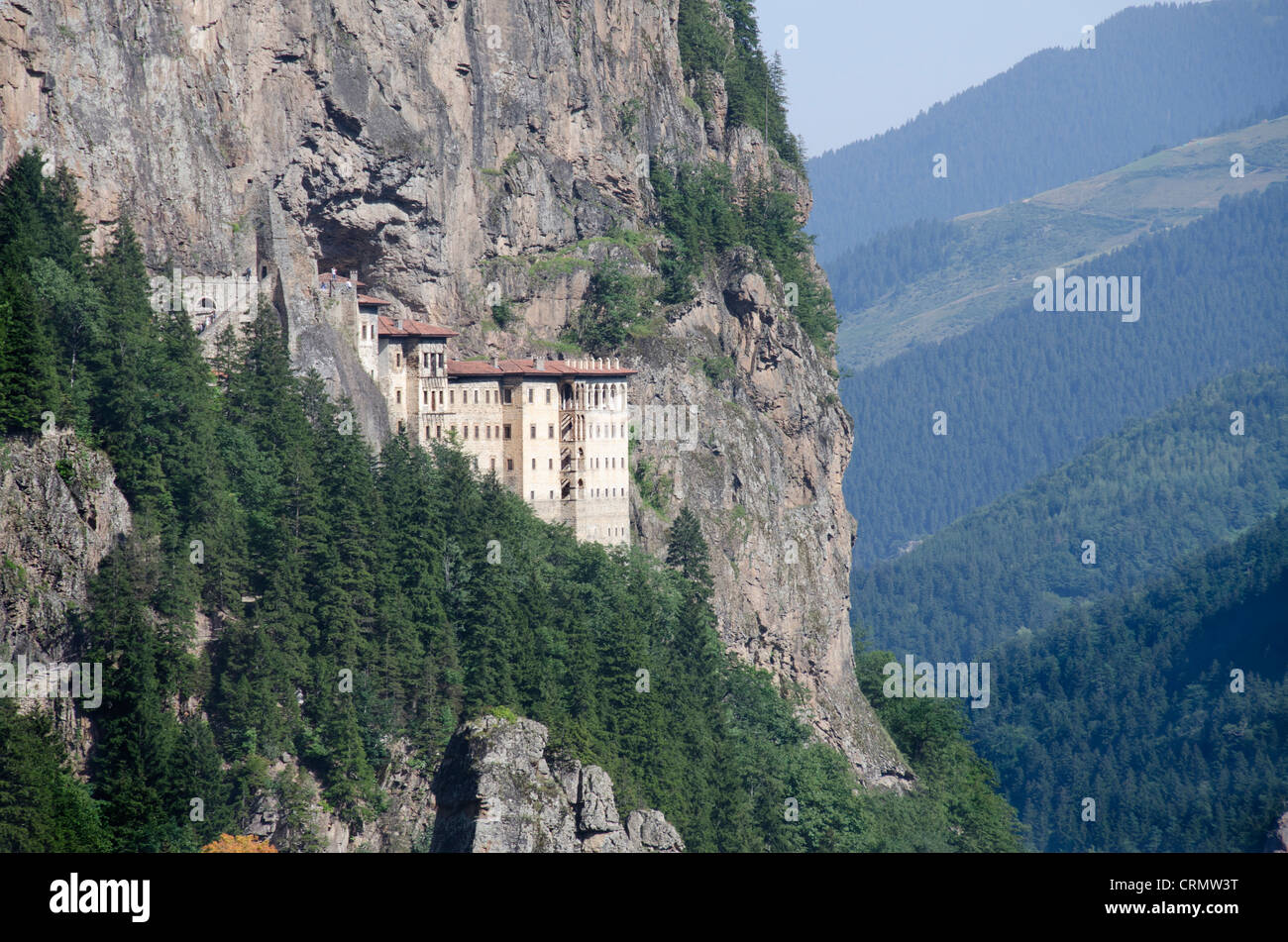 Turkey, Trabzon. Sumela Monastery. Monastery built in the cliffs of the ...