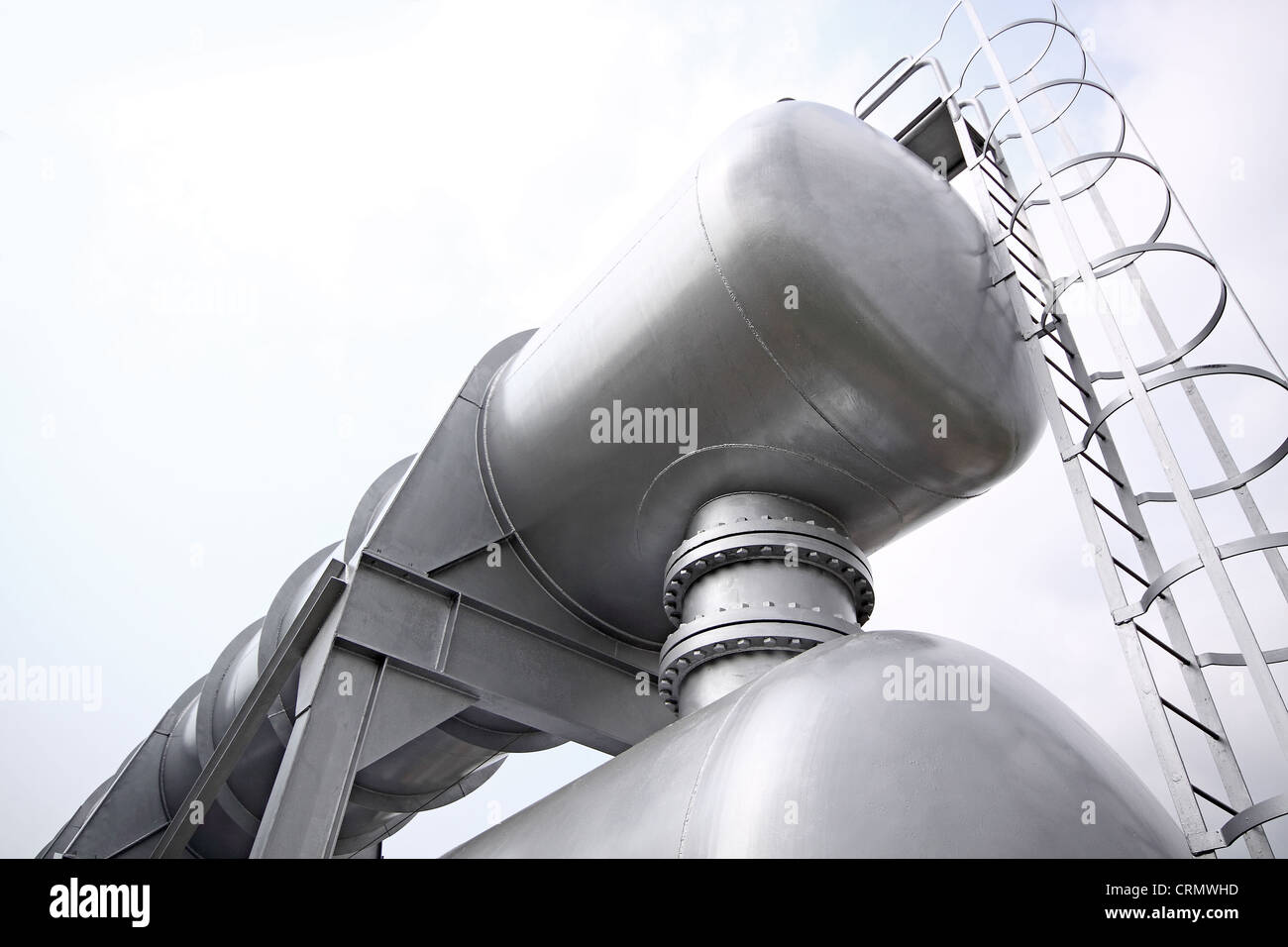Big gas container against sky Stock Photo - Alamy