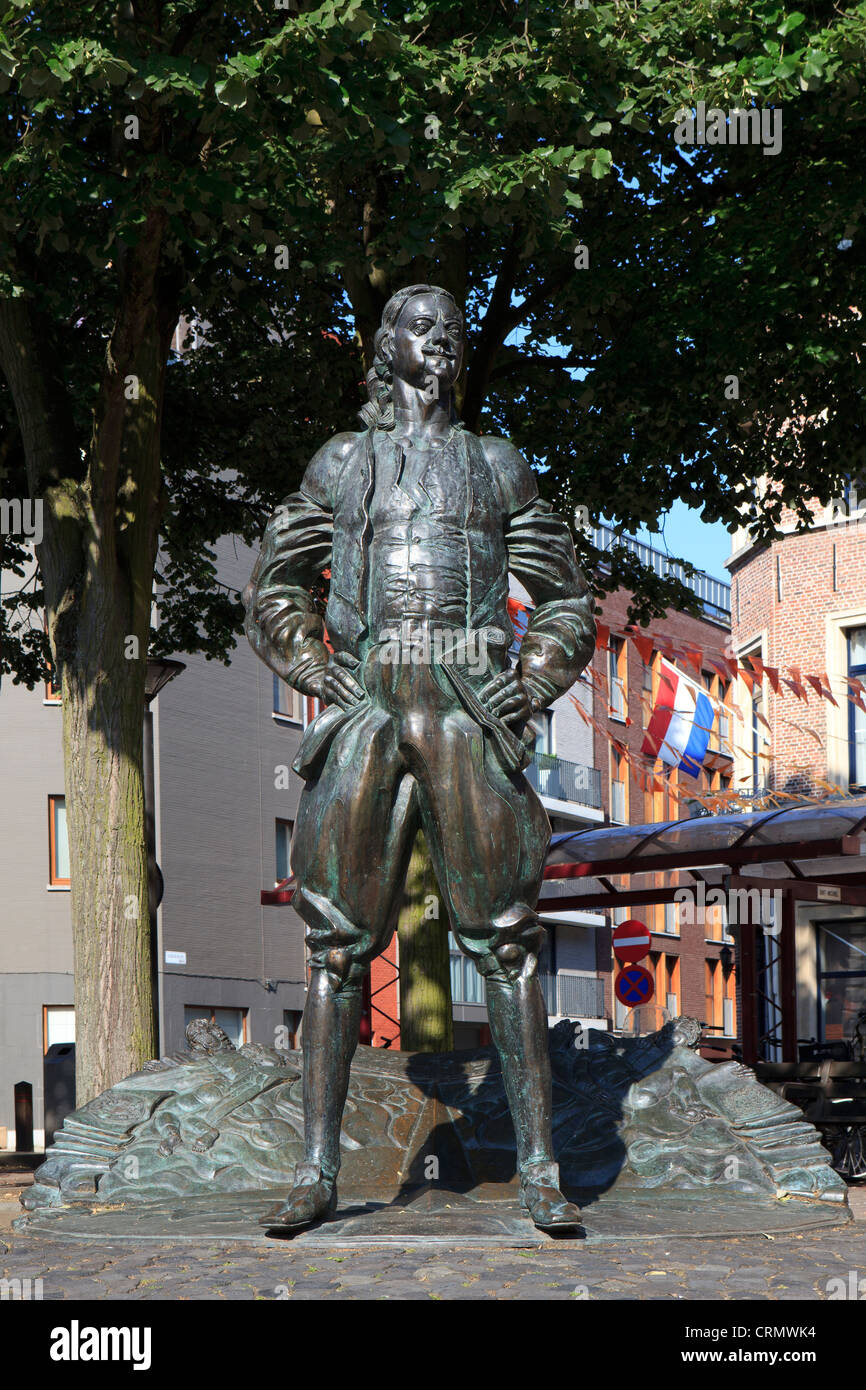 Statue of Peter the Great (1672-1725) at the exact spot where he set ...