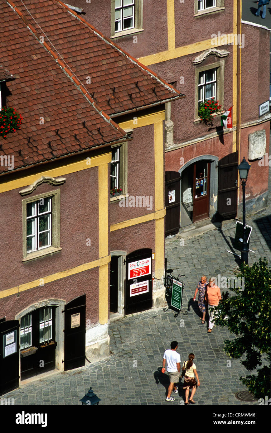 Hungary, Sopron, street scene, bird's eye view Stock Photo - Alamy