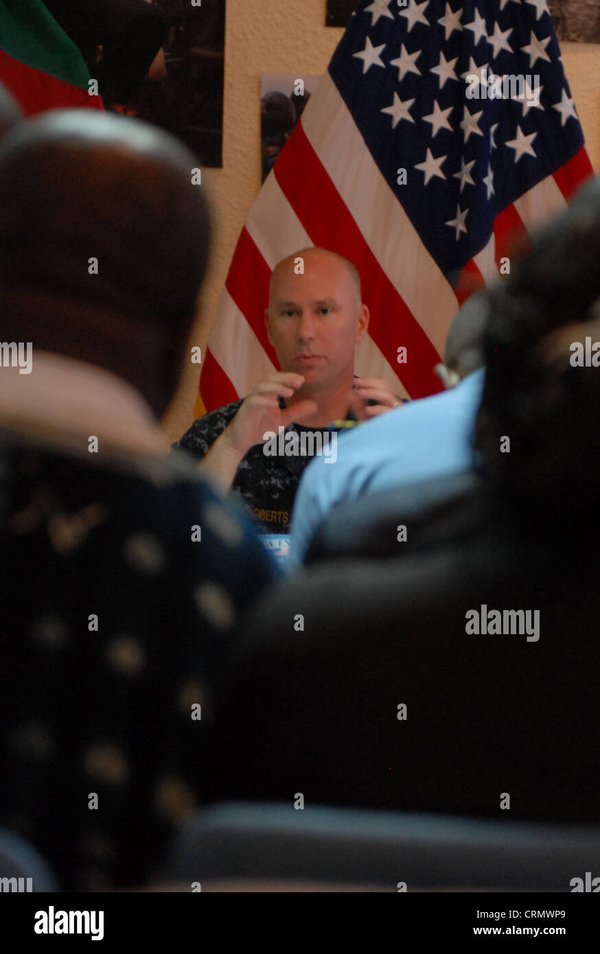 U.S. Navy Cmdr. Bryan McRoberts, Exercise Africa Endeavor director ...