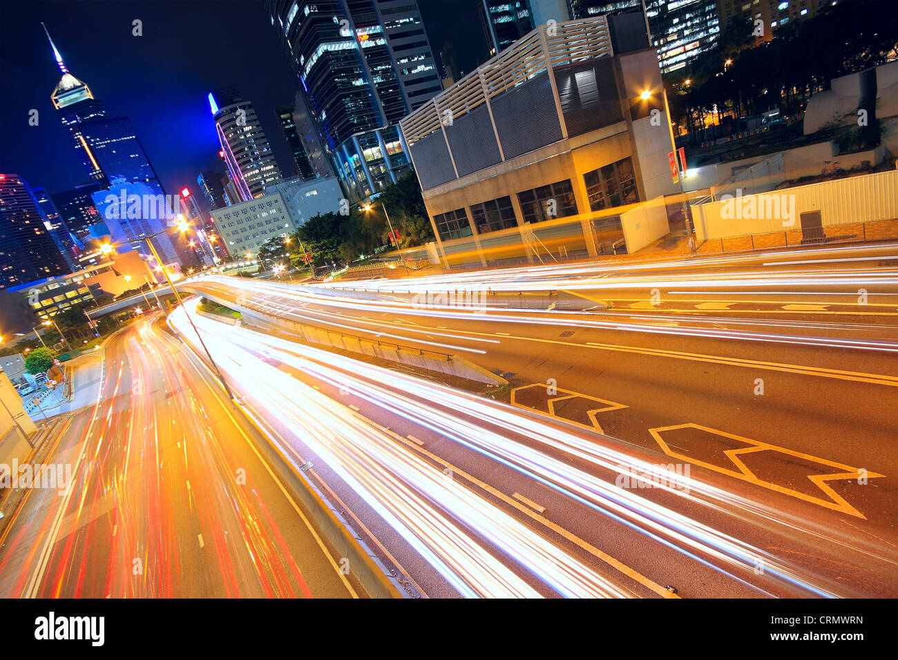 traffic city night Stock Photo - Alamy