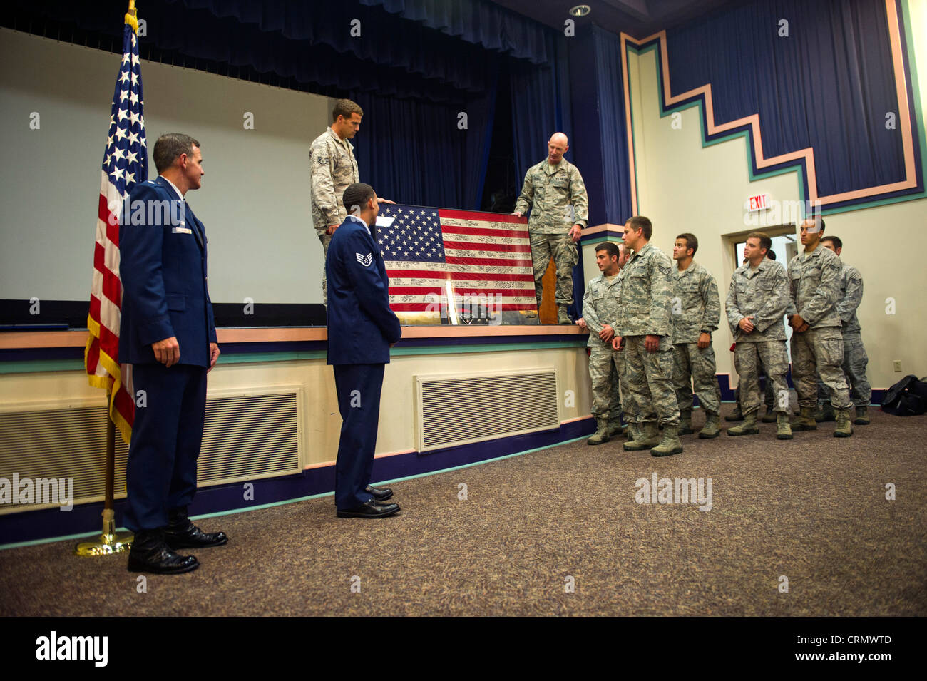 Deployed teammates of U.S. Air Force Staff Sgt. Johnnie Yellock Jr., a ...