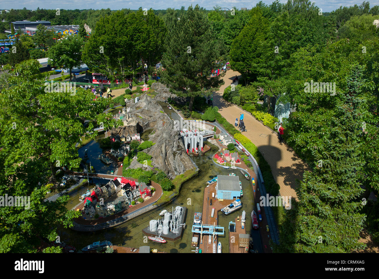 Looking down from the Lego Top revolving viewing platform on to ...