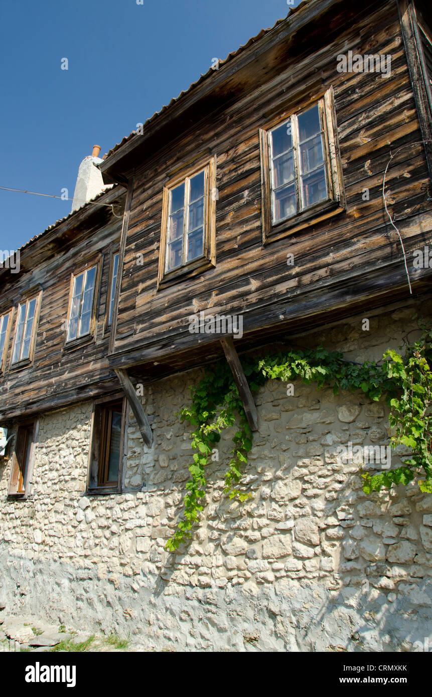 Bulgaria, Nessebur. Historic Bulgarian style construction homes made ...