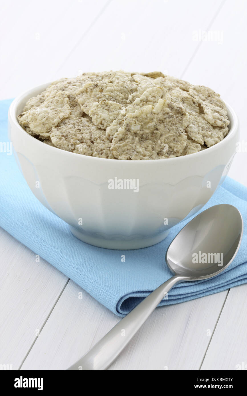 Delicious and nutritious lightly toasted breakfast cereal rice flakes ...