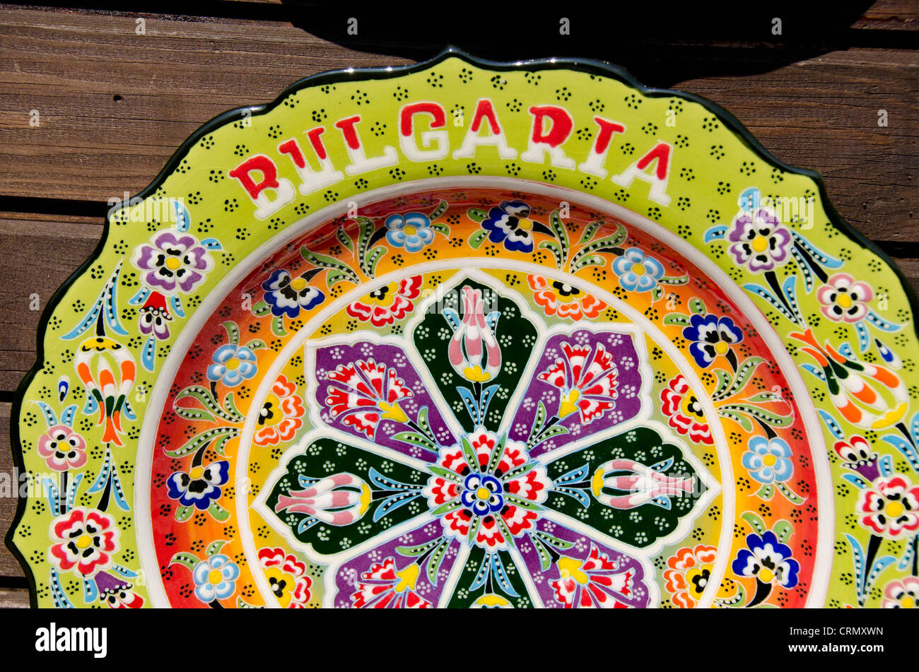 Traditional bulgarian souvenir plate pottery hi-res stock photography ...