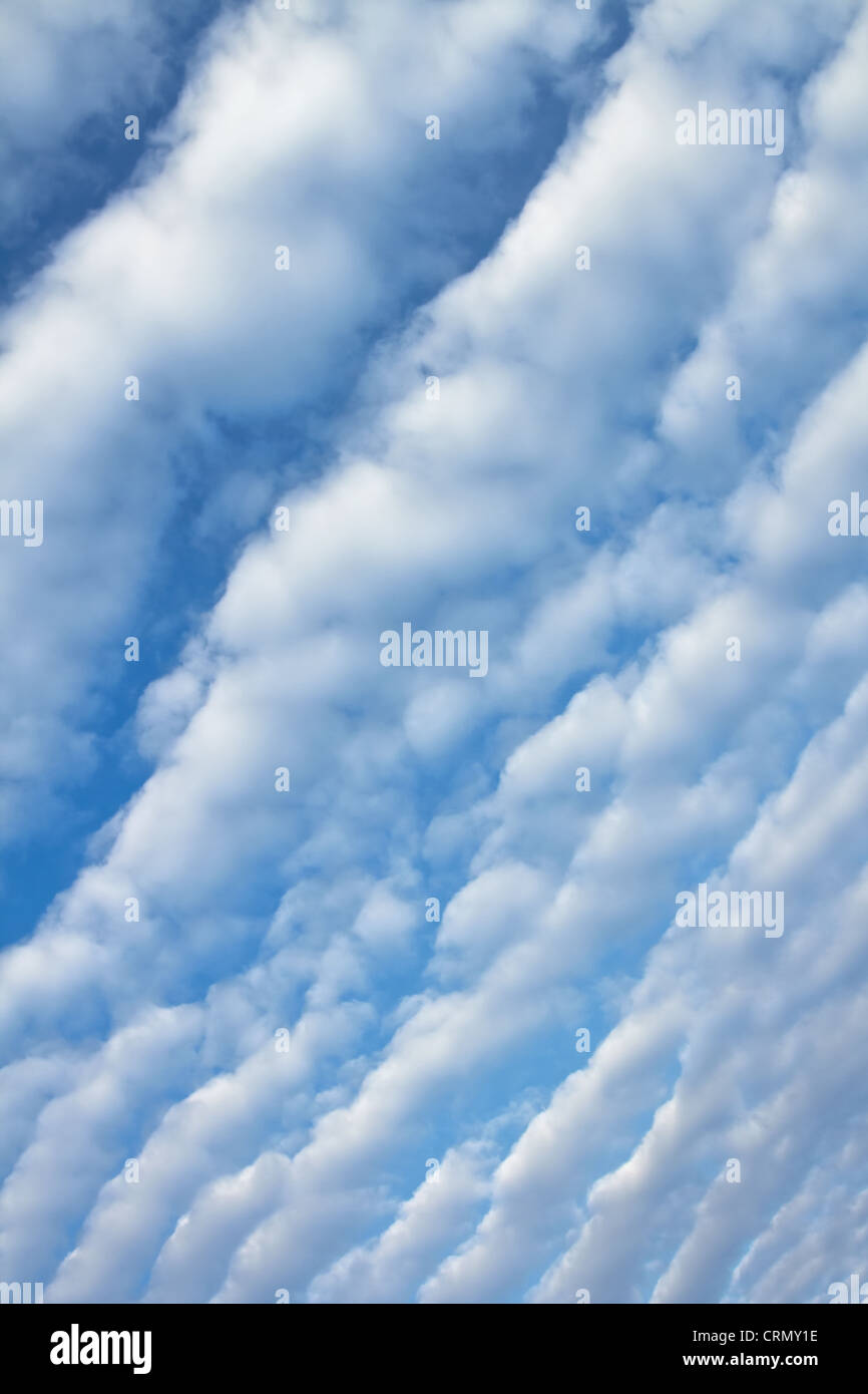Blue sky with cumulus clouds as vertical background Stock Photo - Alamy