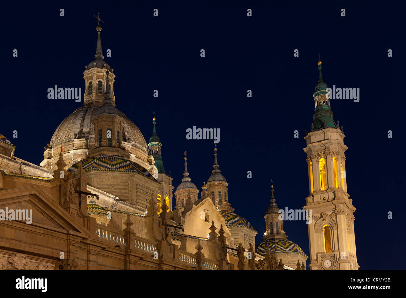 The Pilar basilica, Zaragoza, Spain Stock Photo - Alamy