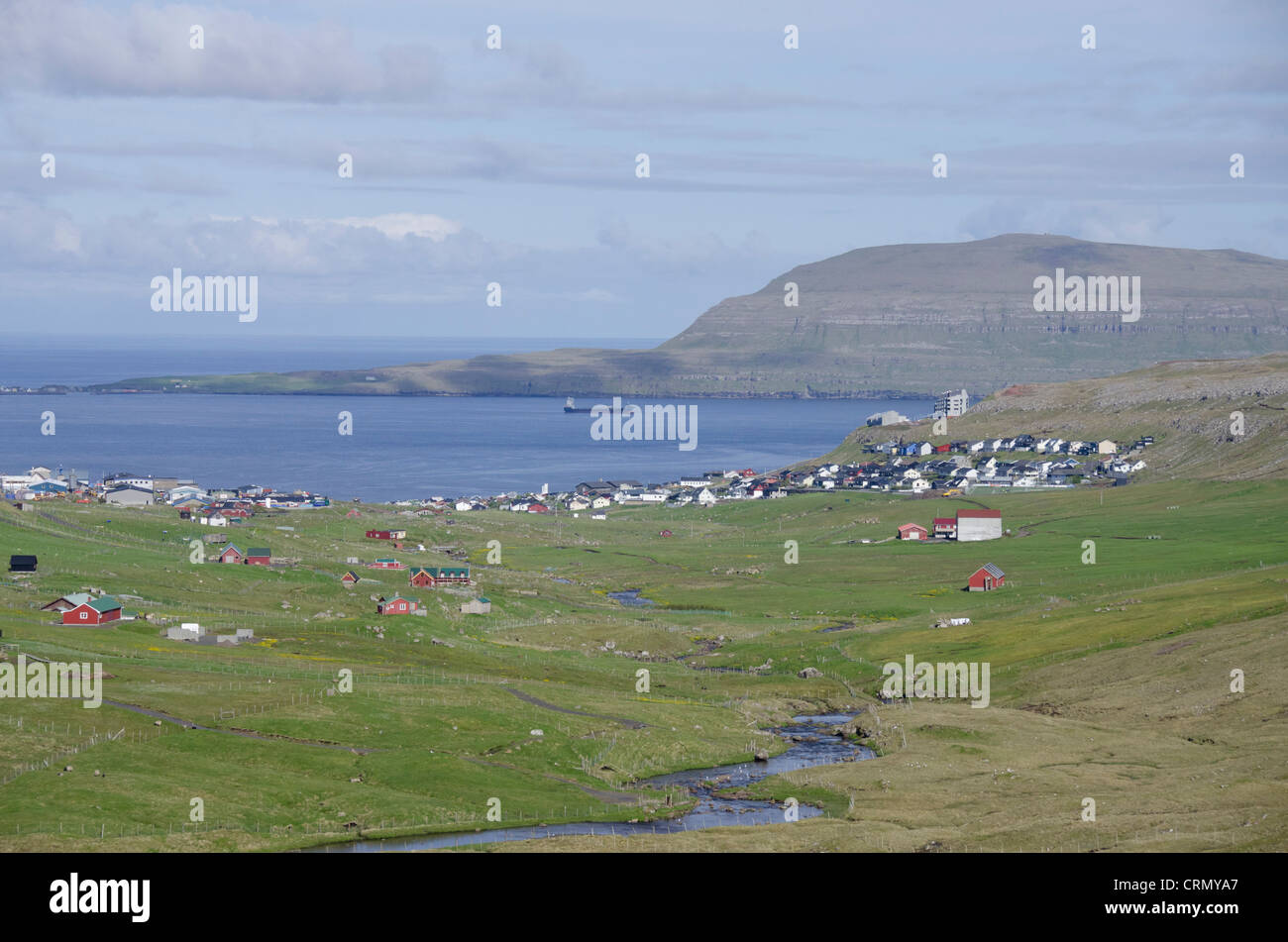 Kingdom of Denmark, Faroe Islands (aka Foroyar). Capital and port city ...