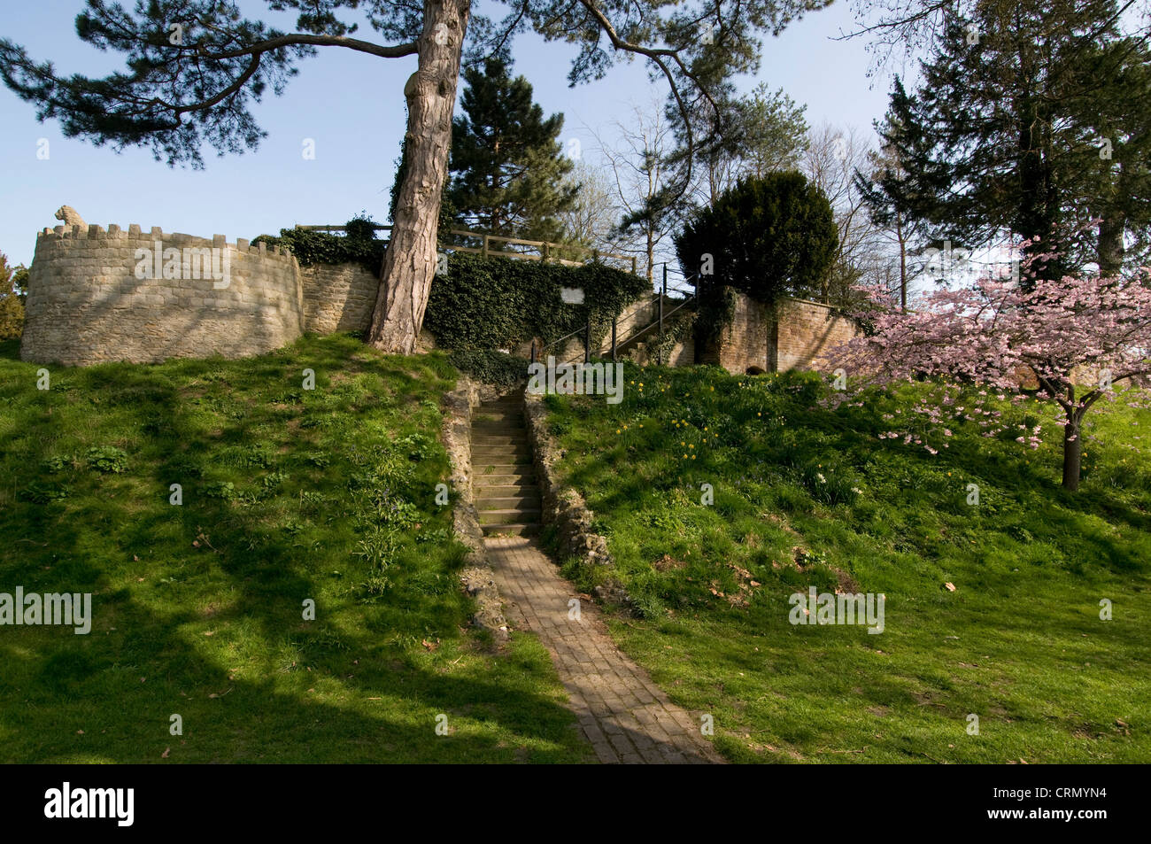 The ruins of Wallingford castle at Wallingford, Oxfordshire,Britain ...