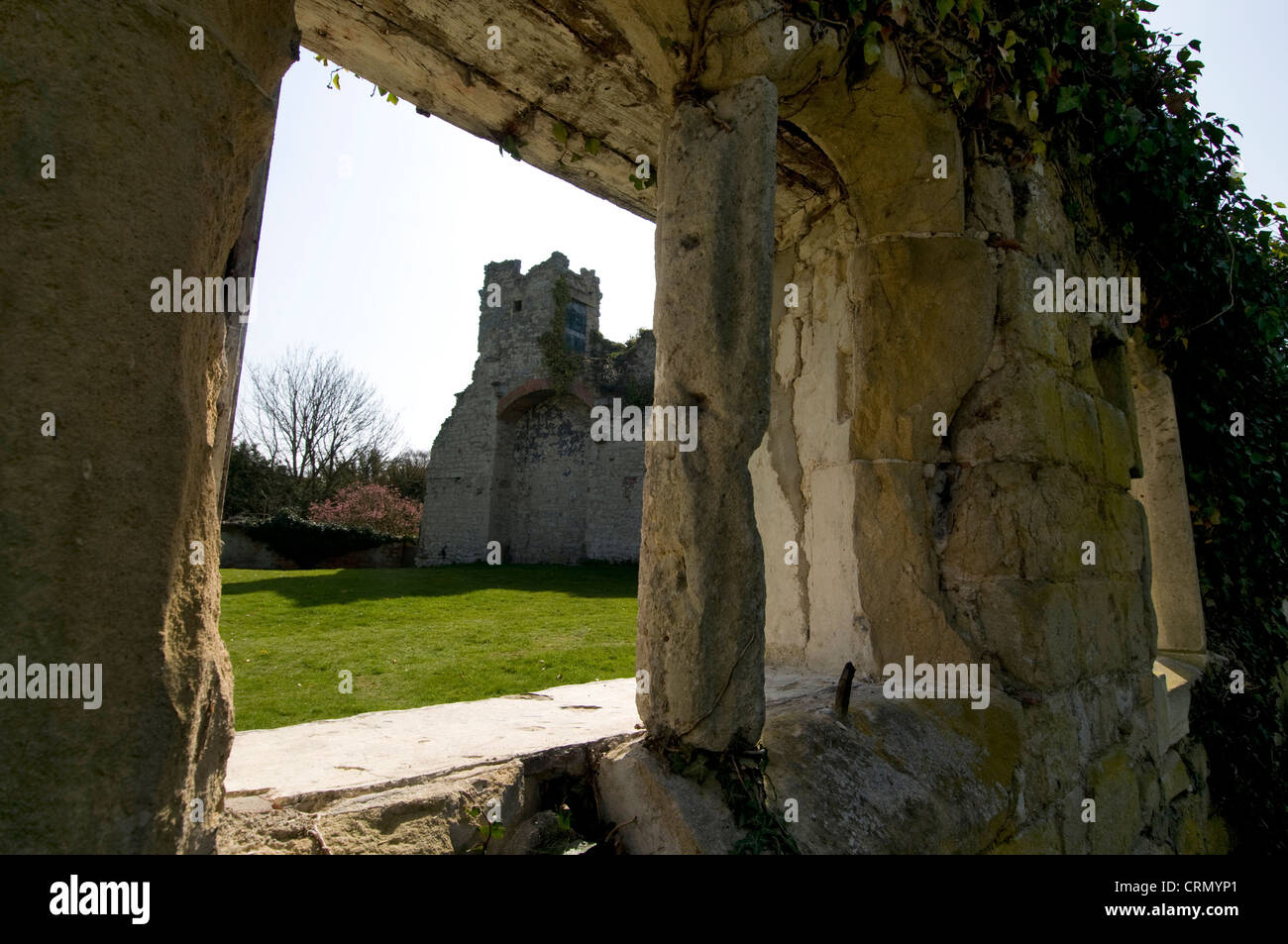 The ruins of Wallingford castle at Wallingford, Oxfordshire,Britain ...