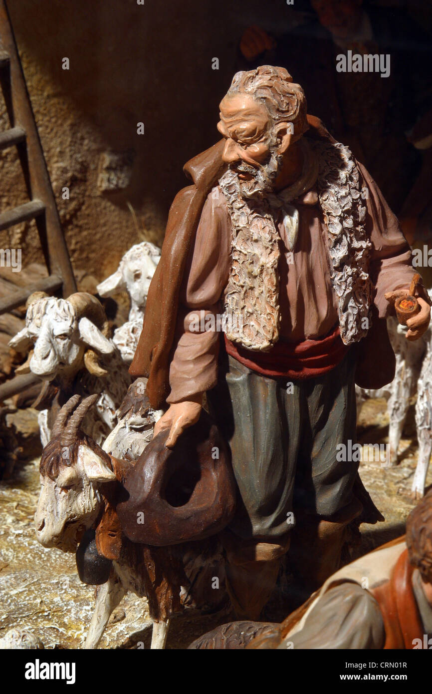 Shepherd in the Nativity Scene Stock Photo - Alamy
