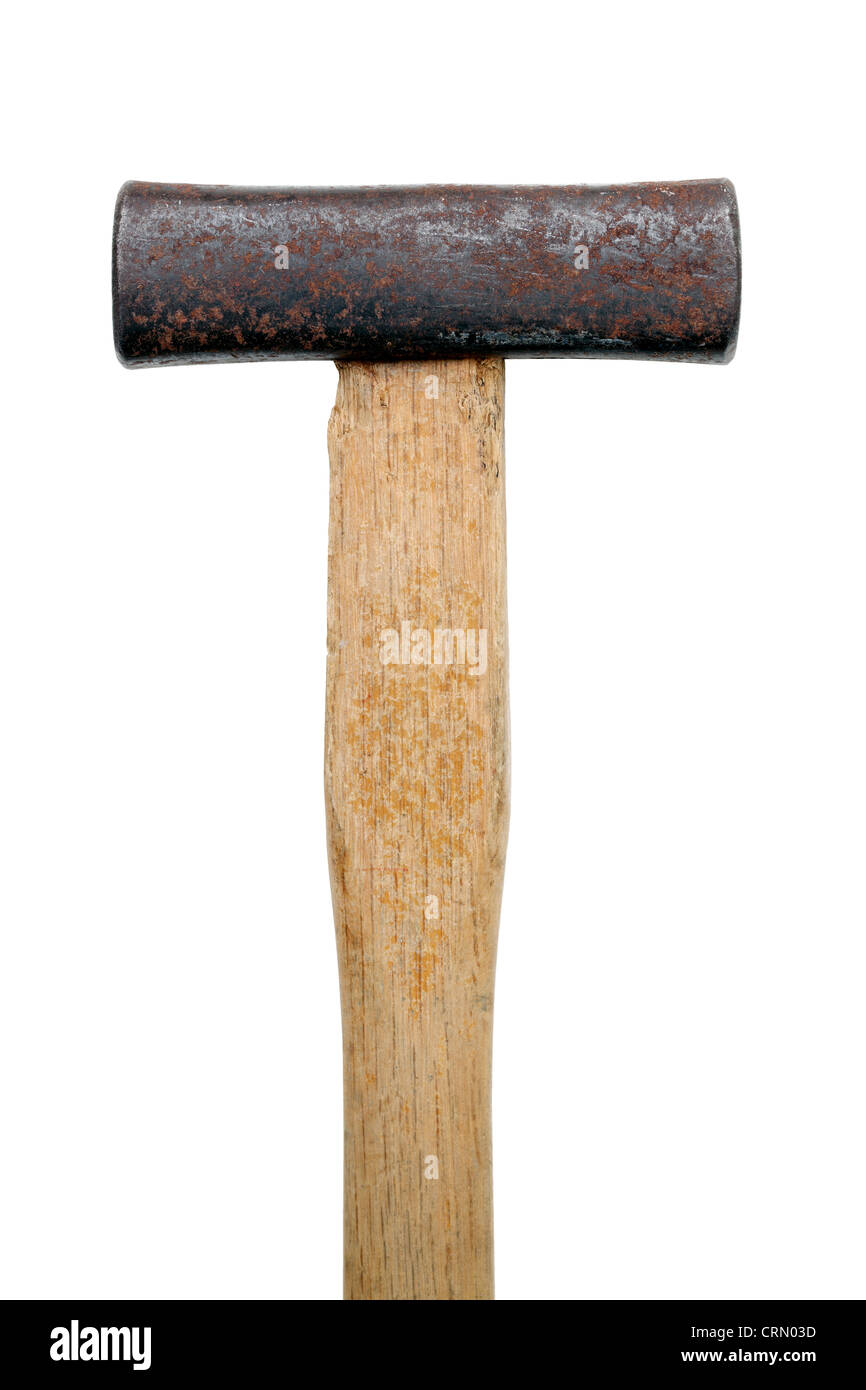 old hammer with wooden handle Stock Photo - Alamy