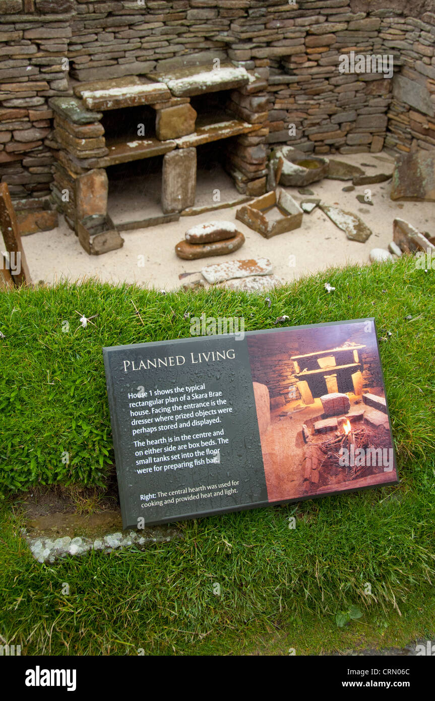 Scotland, Orkney Islands, Mainland, Stromness. Neolithic stone ...